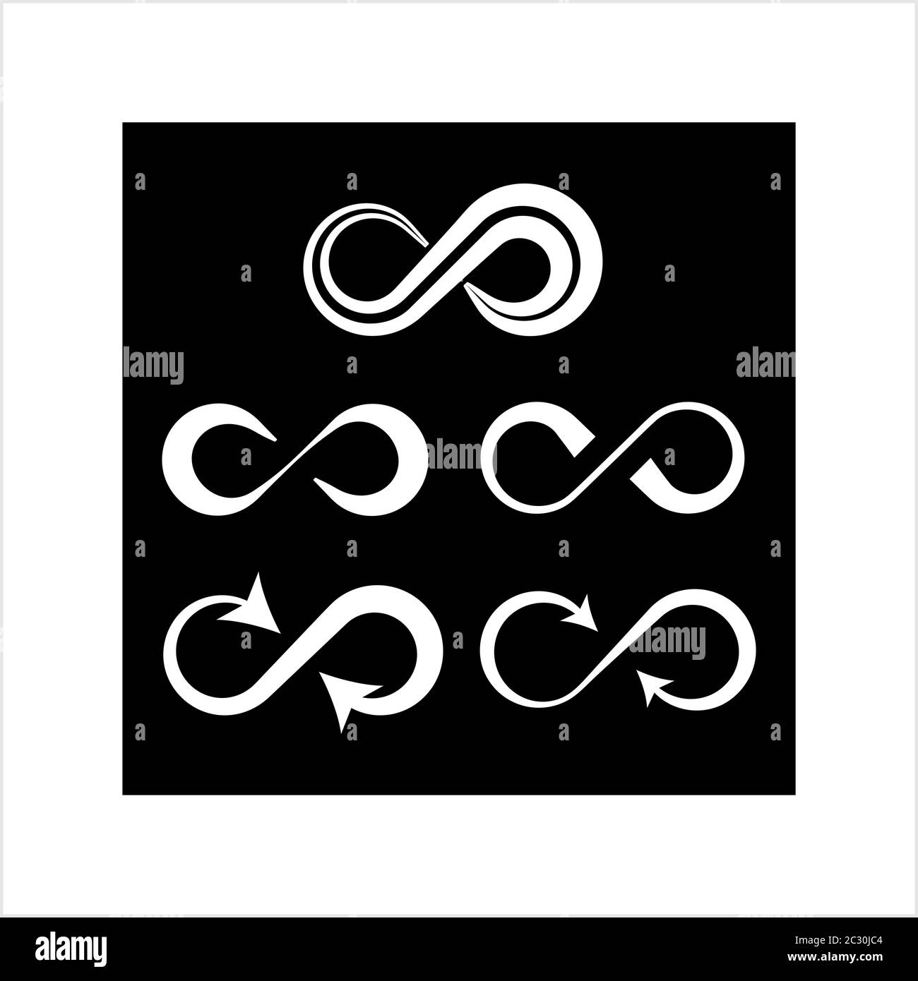 Infinity Sign Design Collection Vector Art Illustration Stock Vector ...