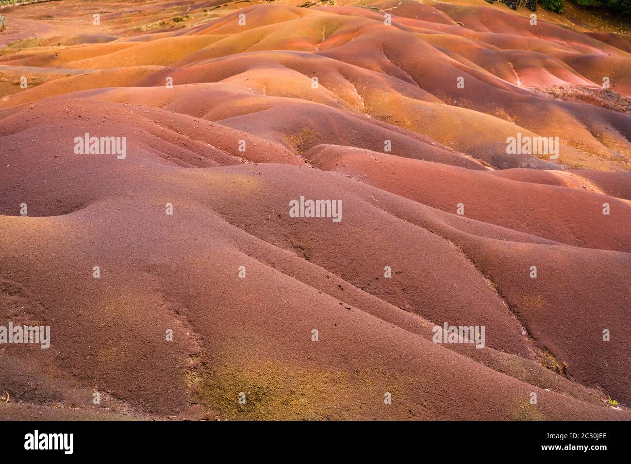 Seven Coloured Earth In Chamarel, Mauritius Island, Africa Stock Photo ...