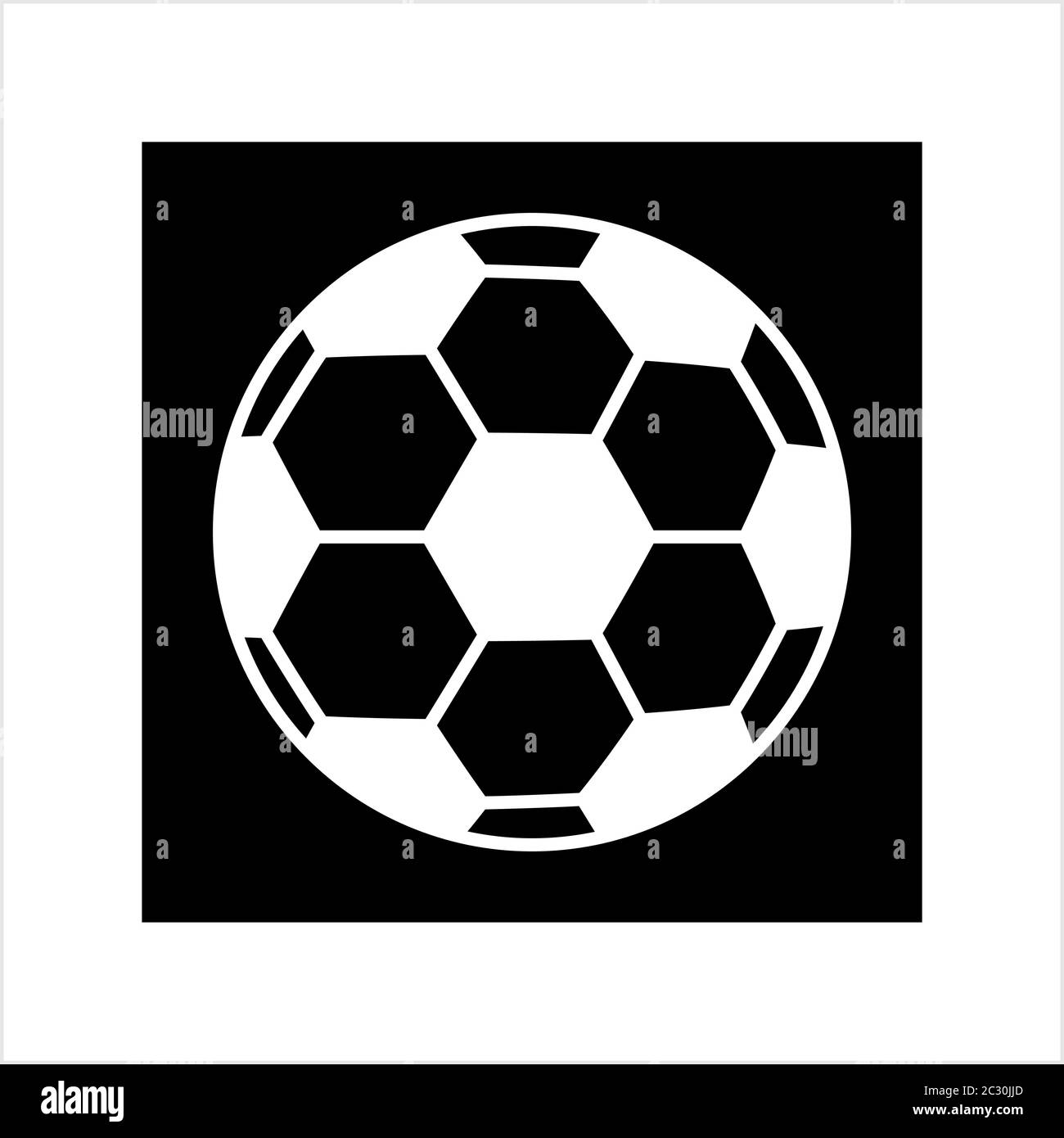Football Icon, Soccer Ball Design Vector Art Illustration Stock Vector ...