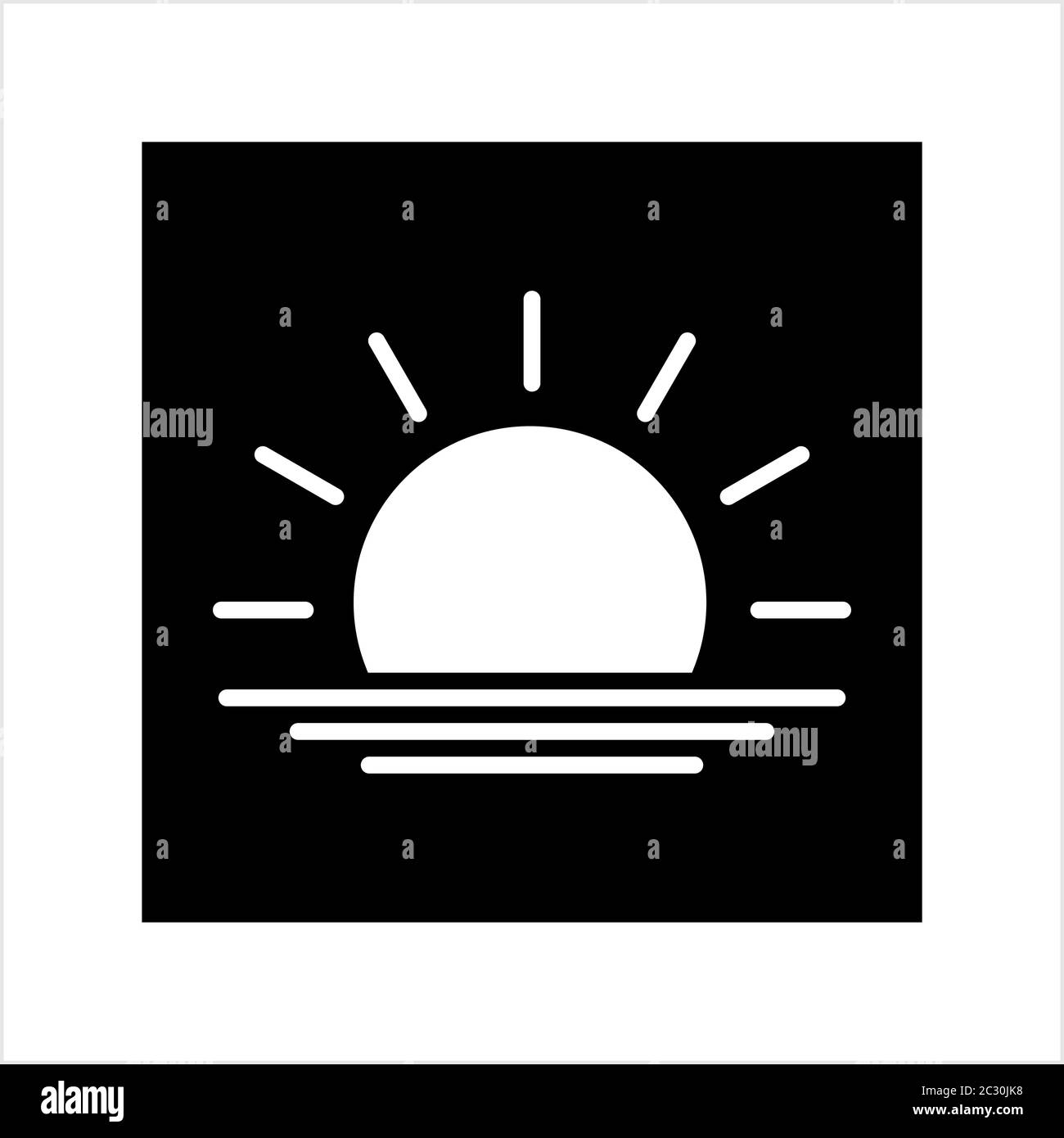 Sunrise Icon, Sun Rise Vector Art Illustration Stock Vector Image & Art ...