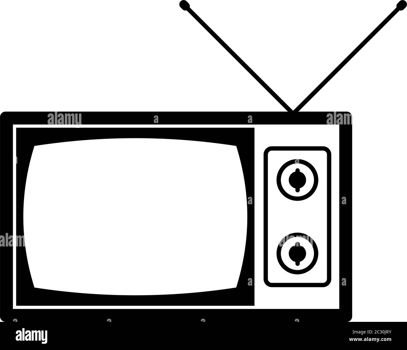 Tv Icon, Television Icon Vector Art Illustration Stock Vector Image ...