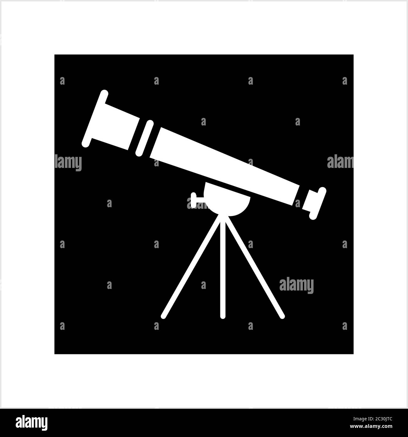 Telescope Icon, Telescope Vector Art Illustration Stock Vector Image ...