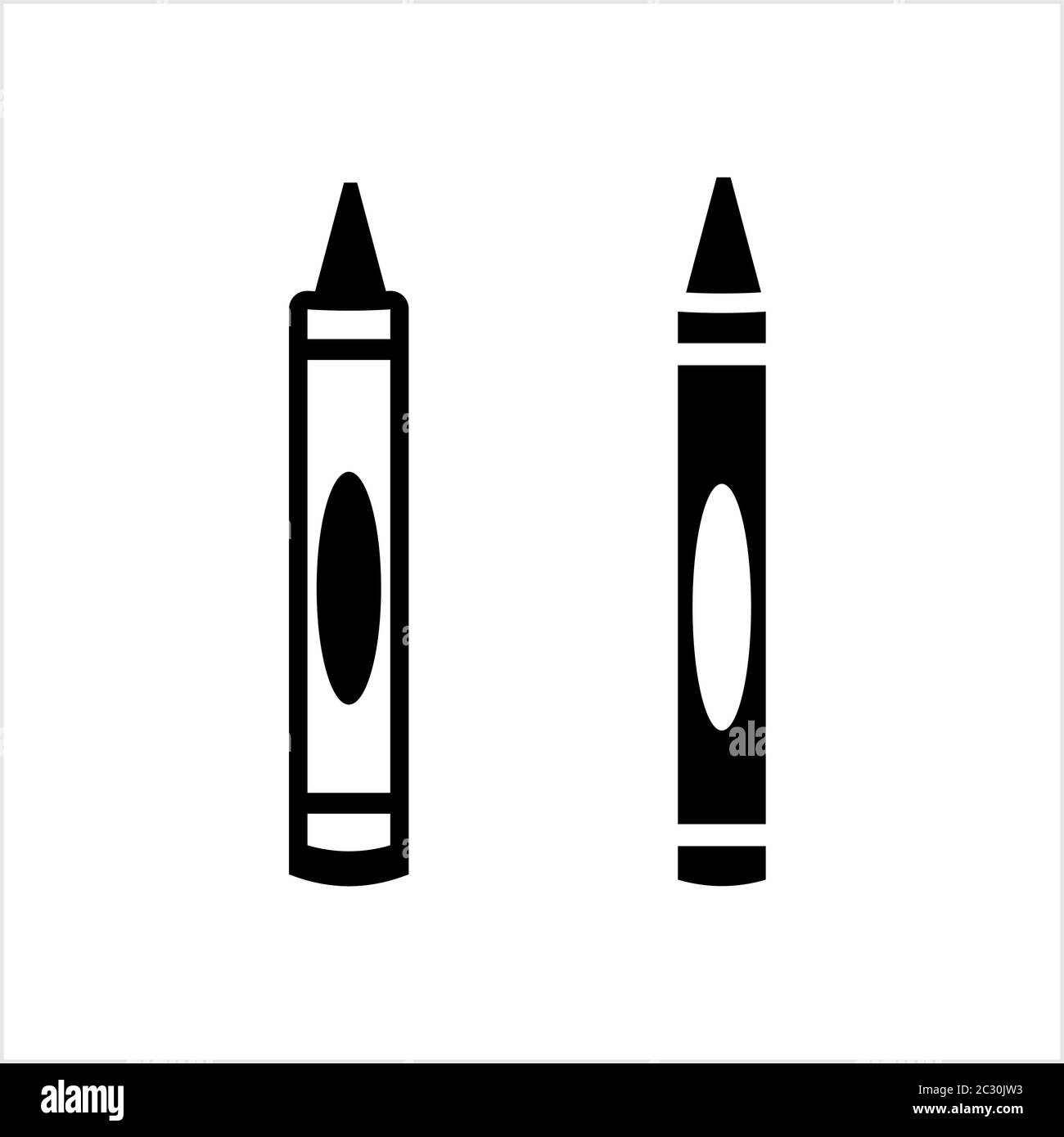 Crayon Icon, Drawing Crayon Vector Art Illustration Stock Vector Image ...