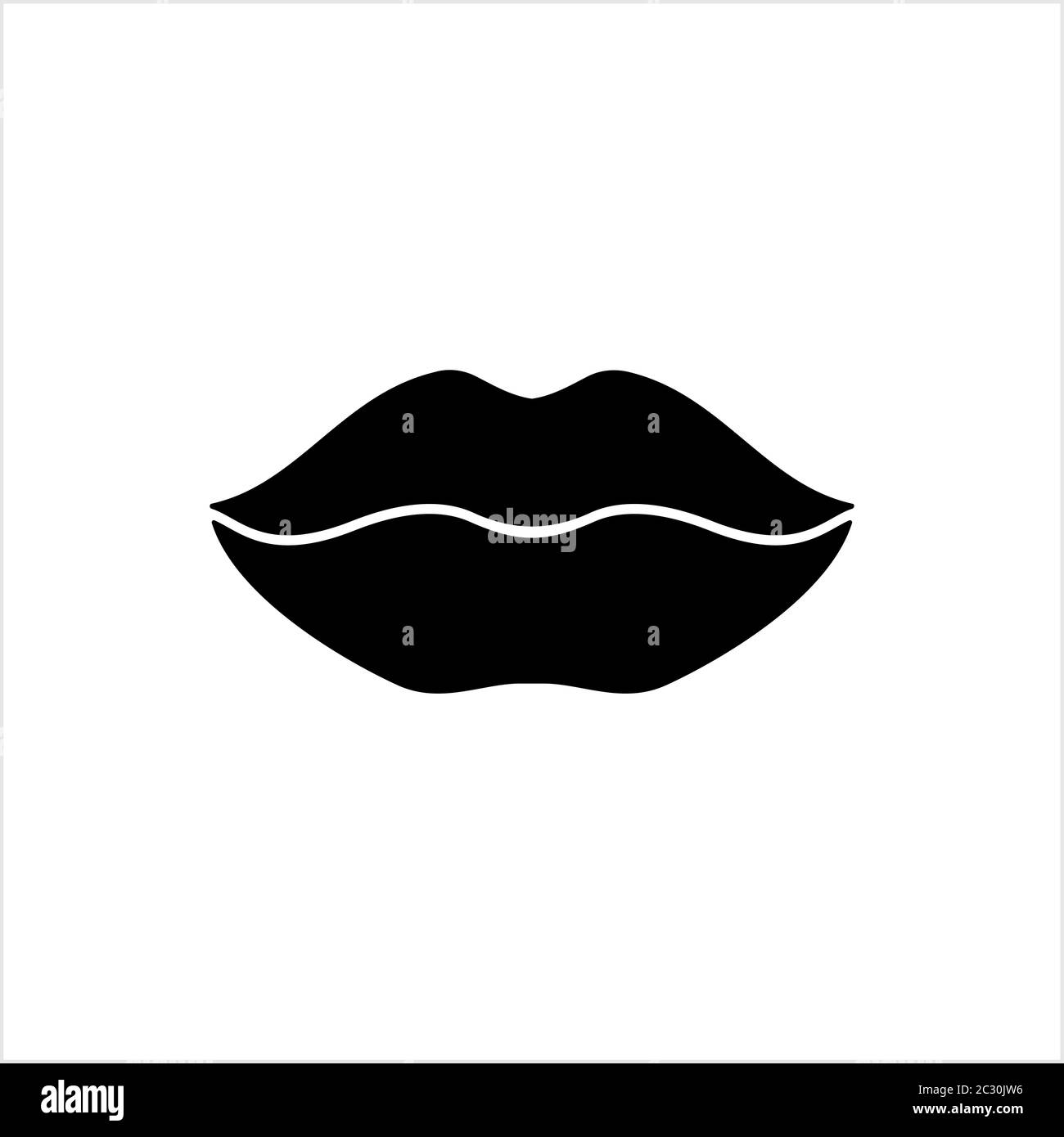 Lips Icon Human Decorative Lips Vector Art Illustration Stock Vector