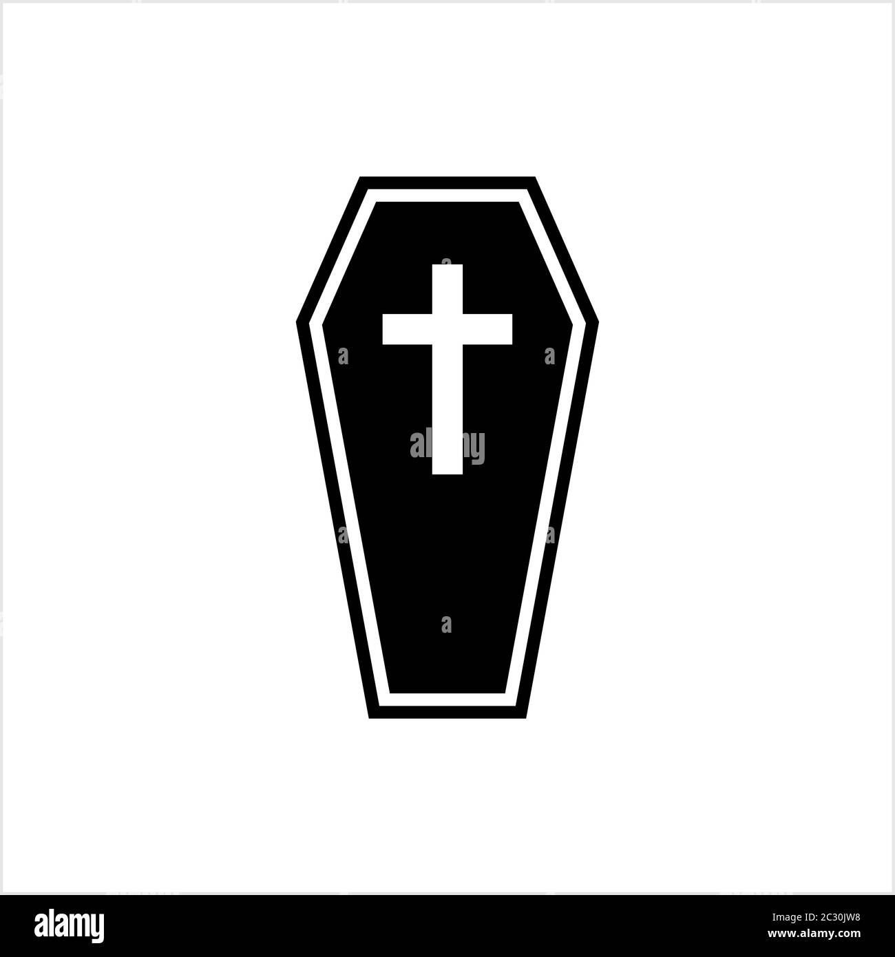 Coffin Icon, Coffin Design Vector Art Illustration Stock Vector Image ...