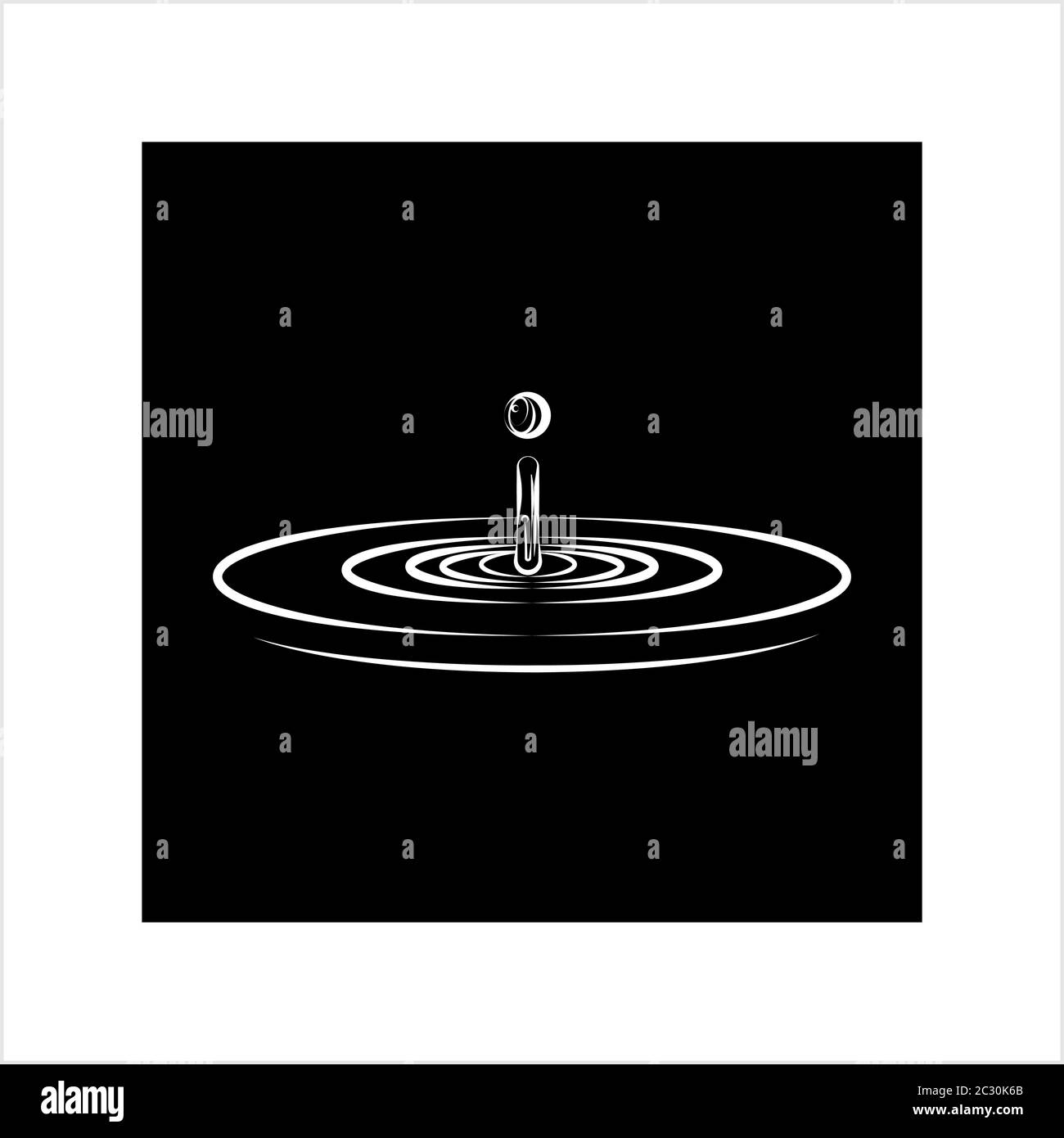 Water Drop Ripple Vector