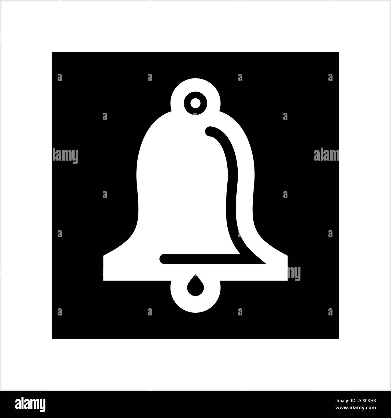 Notification bell hand line Stock Vector Images - Alamy