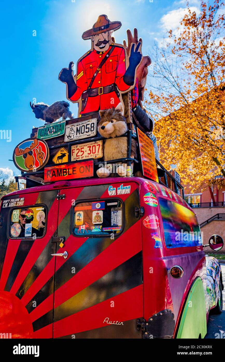 1951 Austin panel van art car created by Burnaby, BC, resident Lyle ...