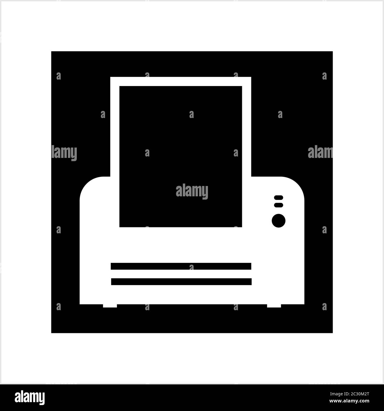 Printer Icon, Ink Jet, Laser Printer Vector Art Illustration Stock ...