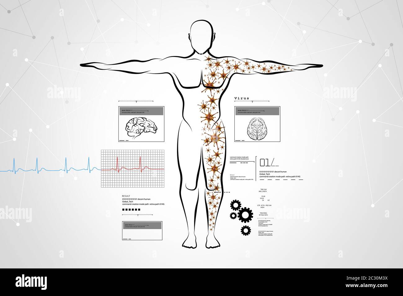 Molecular structure of human body Stock Photo - Alamy
