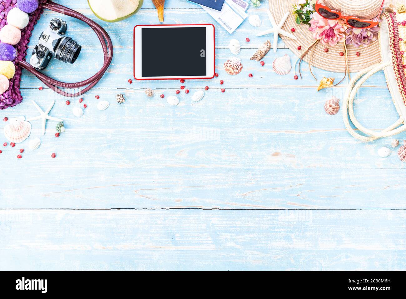 Blue Summer background Stock Photo - Alamy