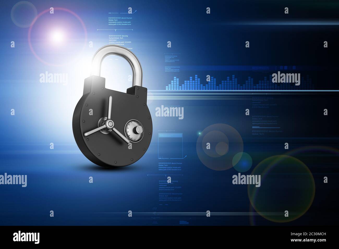 Padlock with security lock Stock Photo - Alamy