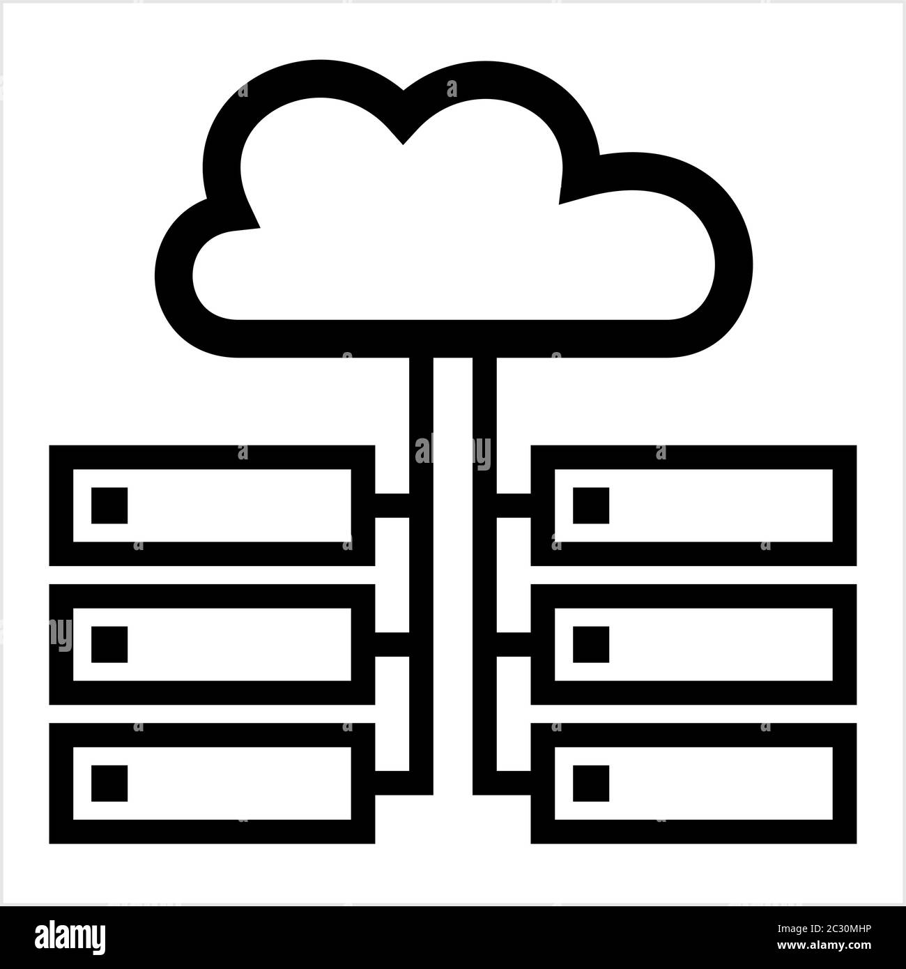 Cloud Server Icon Vector Art Illustration Stock Vector Image & Art - Alamy
