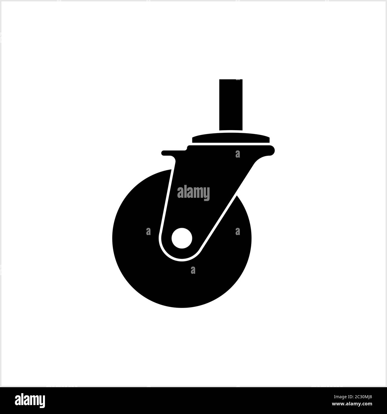 Caster Wheel Icon Vector Art Illustration Stock Vector Image & Art - Alamy
