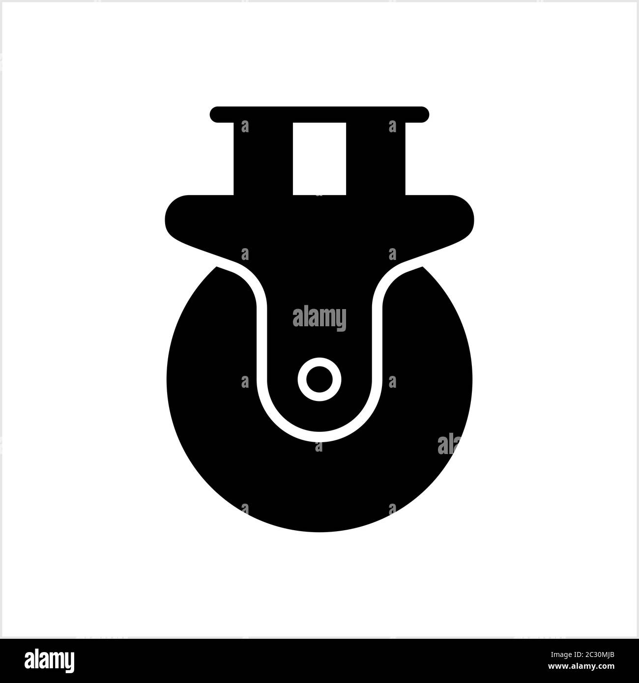 Caster Wheel Icon Vector Art Illustration Stock Vector Image & Art - Alamy