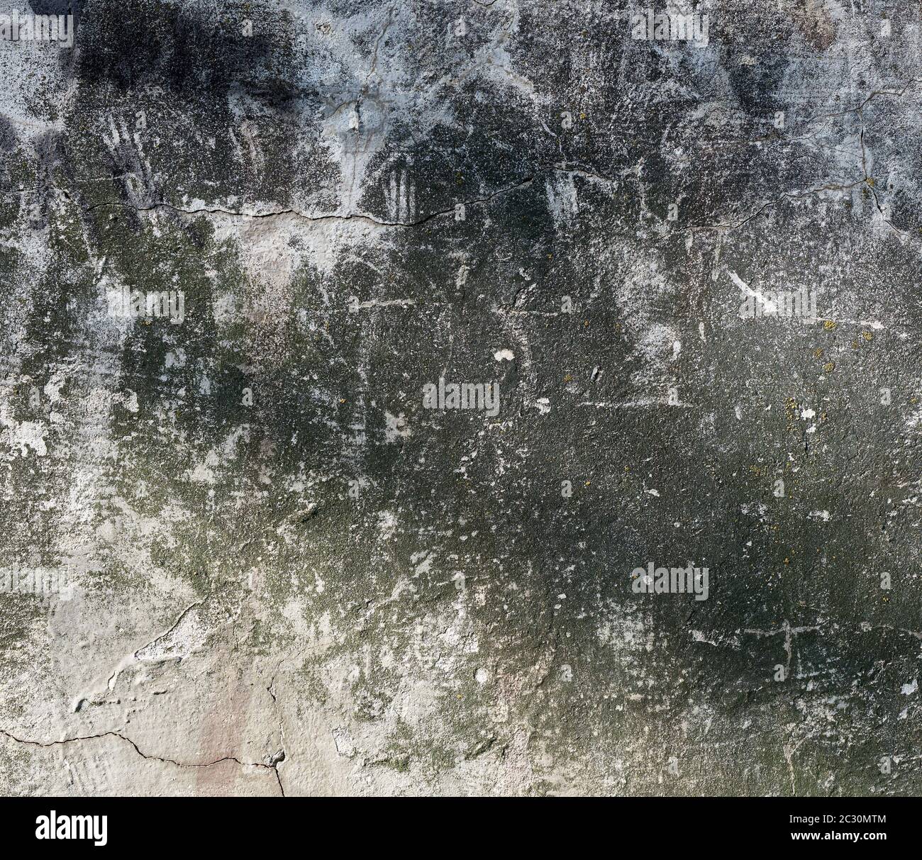 texture of gray cement with cracks and scuffs, full frame, element for ...