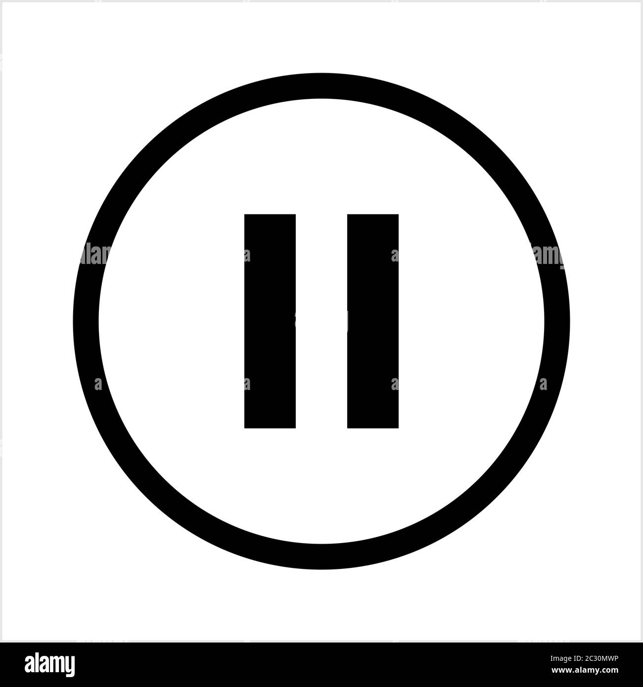 Pause pictogram Black and White Stock Photos & Images - Alamy
