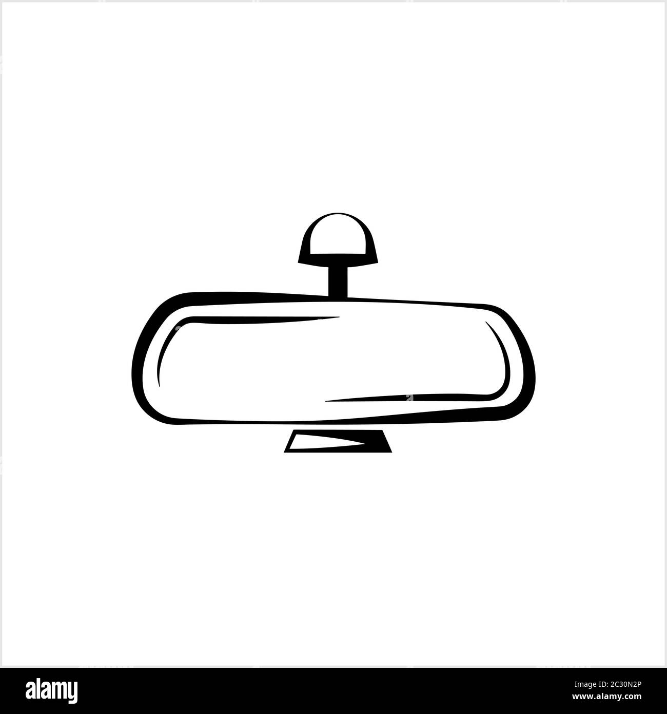 Car Rear View Mirror Icon Vector Art Illustration Stock Vector Image ...