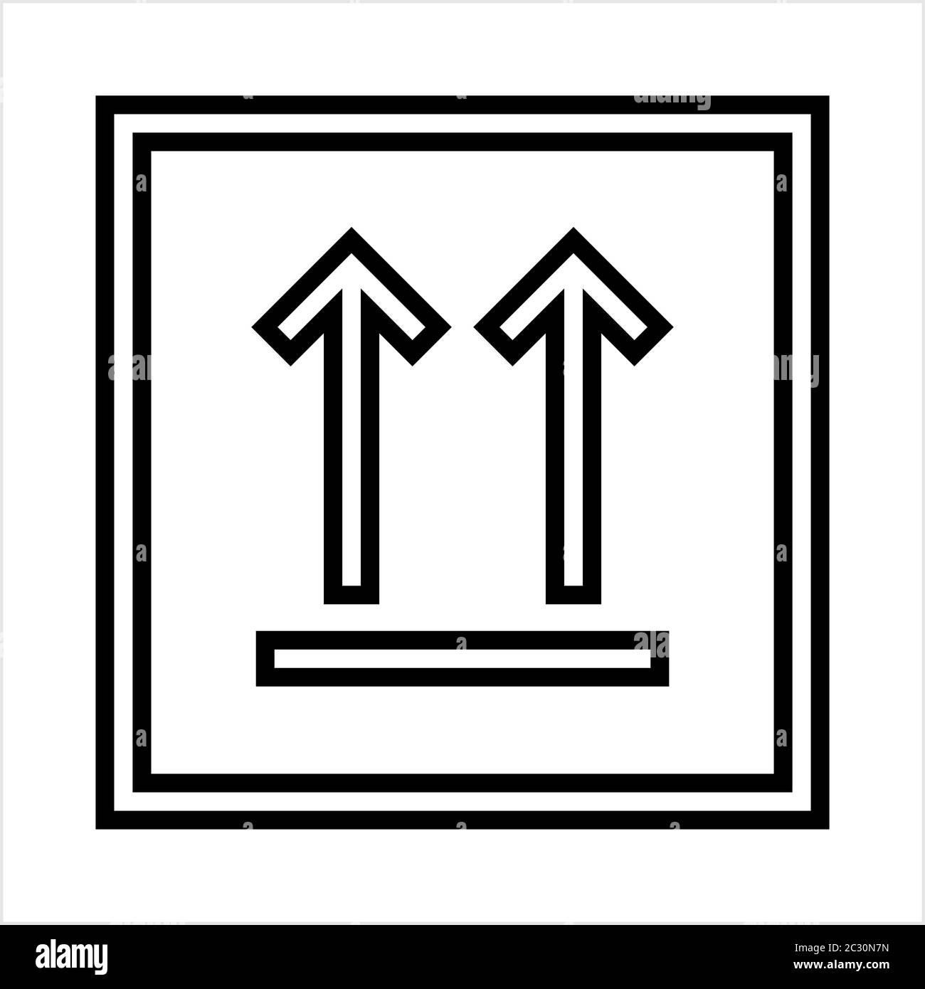 Keep Up, Up Arrow, Package Handling Label Icon Vector Art Illustration ...