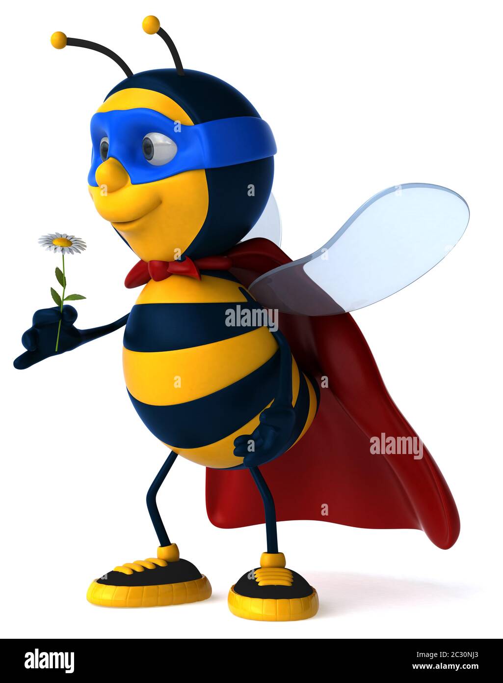 Fun bee - 3D Illustration Stock Photo - Alamy