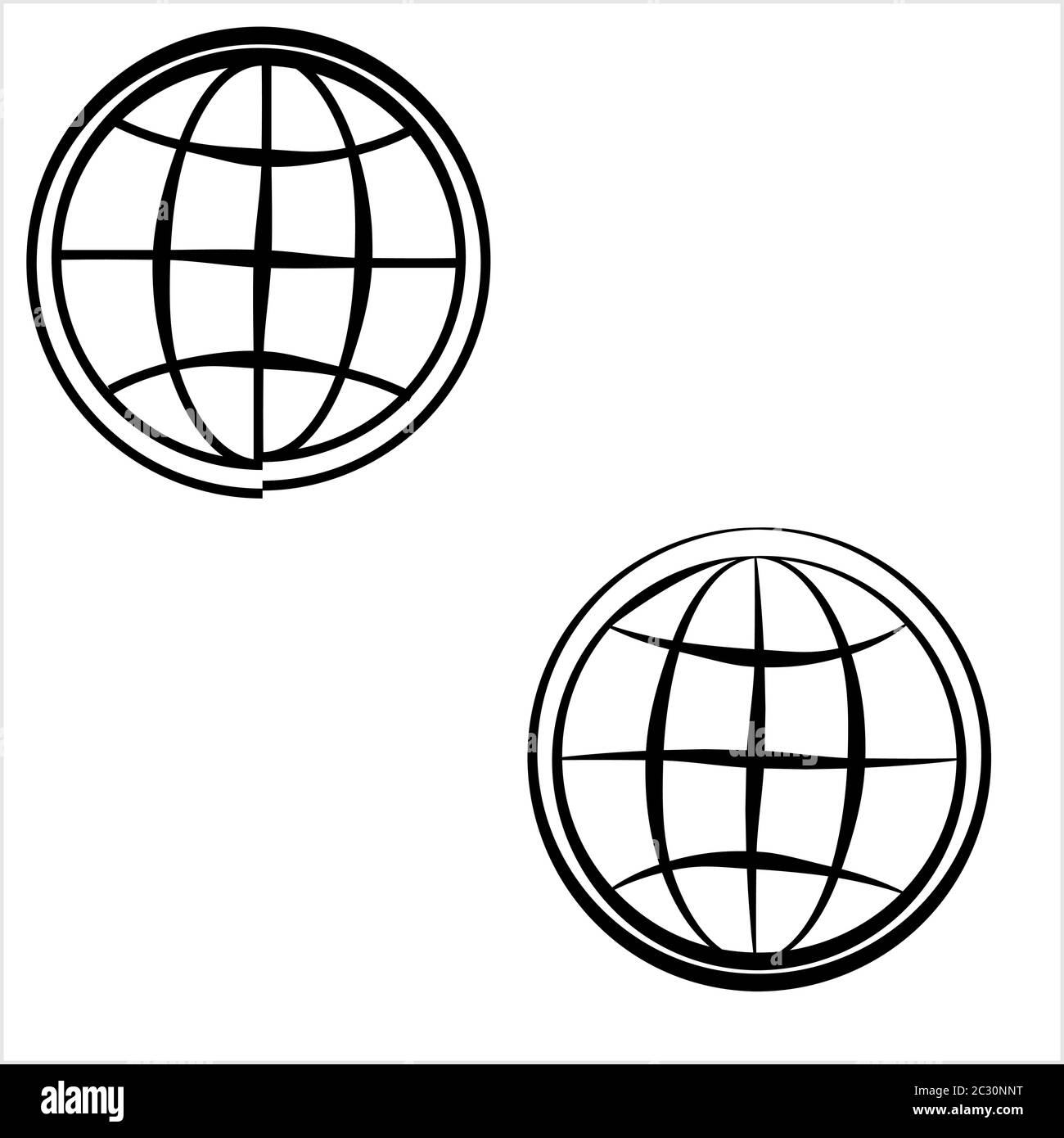 Globe Icon Calligraphic Vector Art Illustration Stock Vector Image ... Globe Icon Calligraphic Vector Art Illustration Stock Vector Image ...