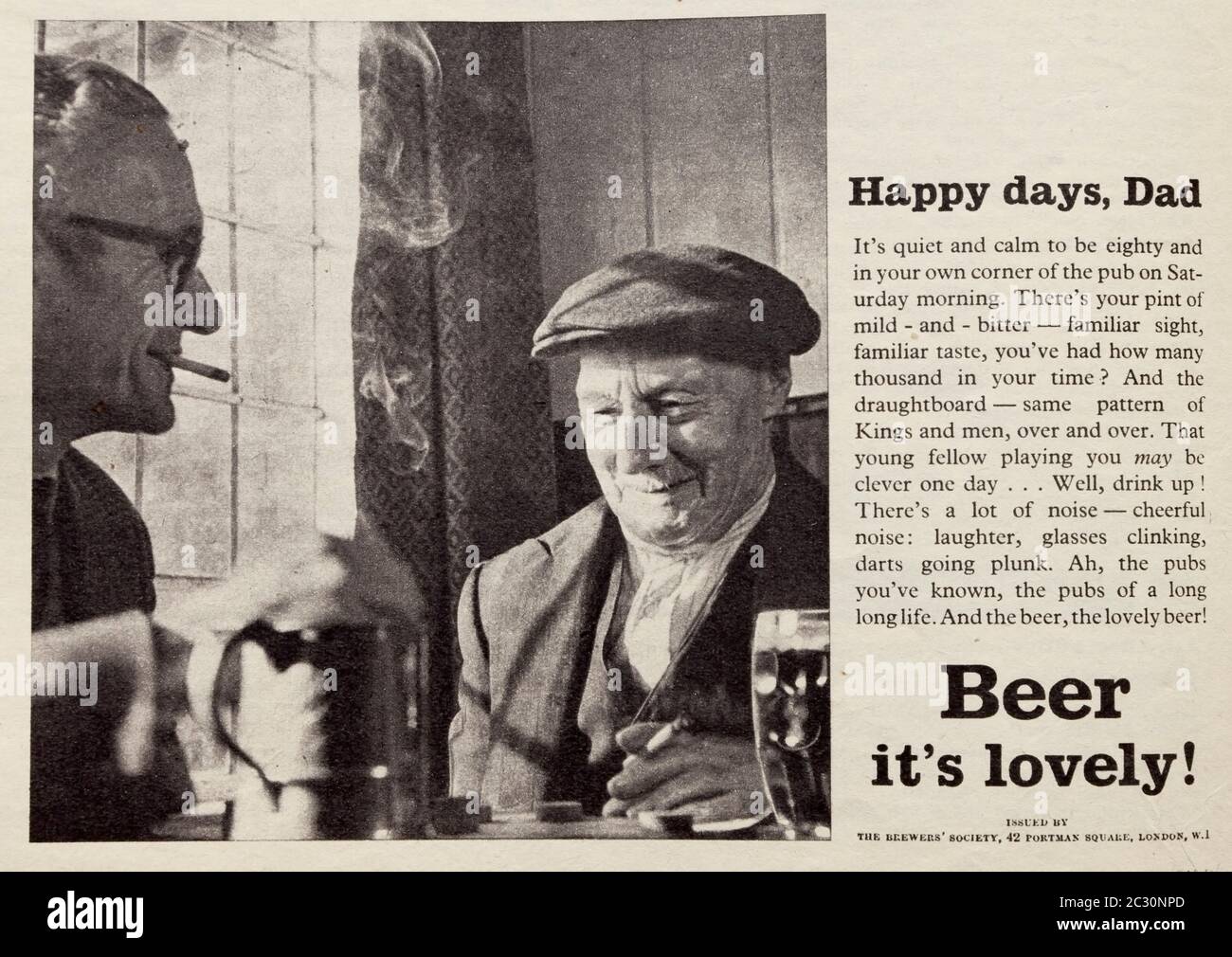 Vintage advertisement for beer Stock Photo - Alamy