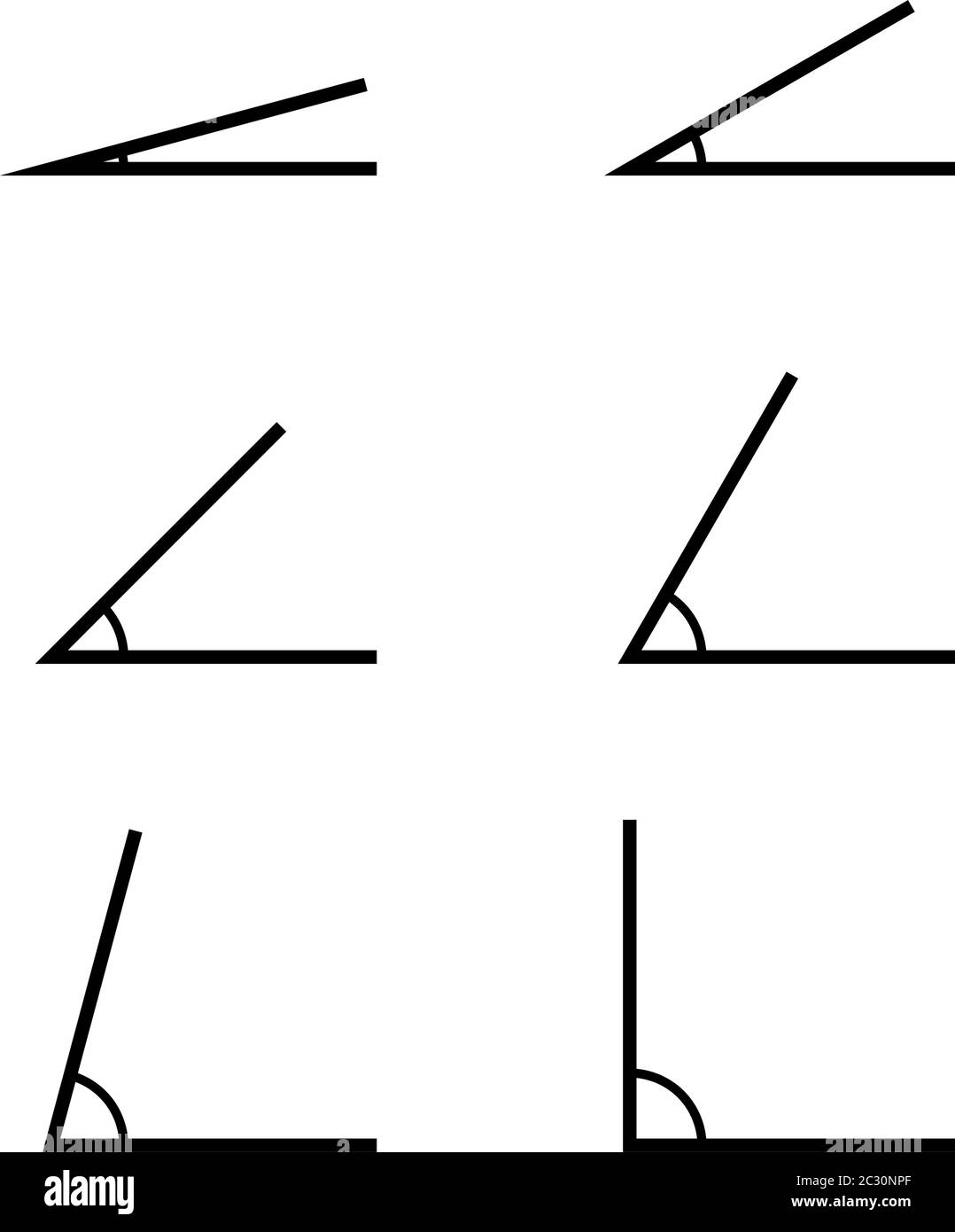 Angle Icon Collection Vector Art Illustration Stock Vector Image & Art ...