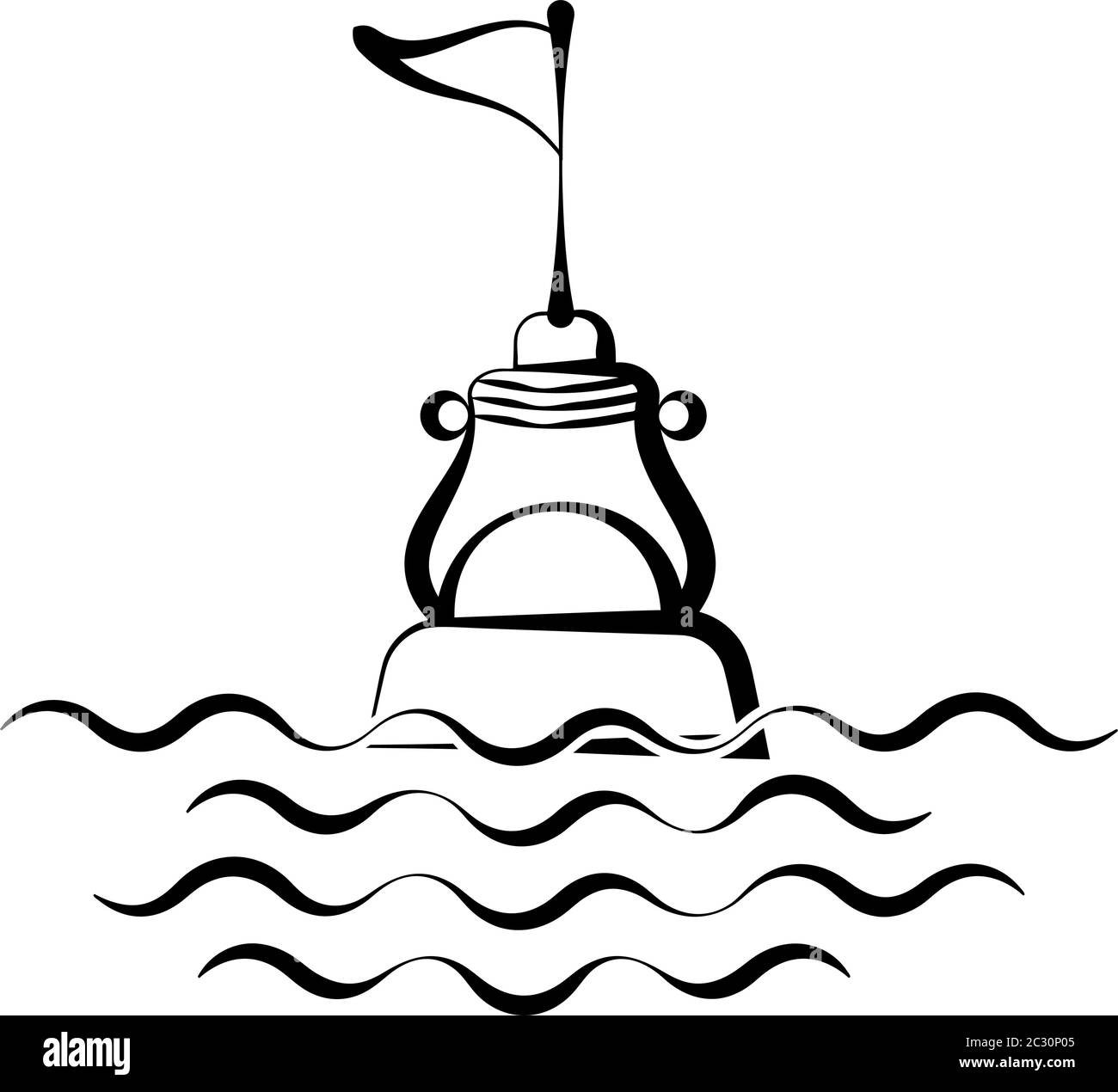 Buoy Icon, Float Buoy Icon Vector Art Illustration Stock Vector Image ...