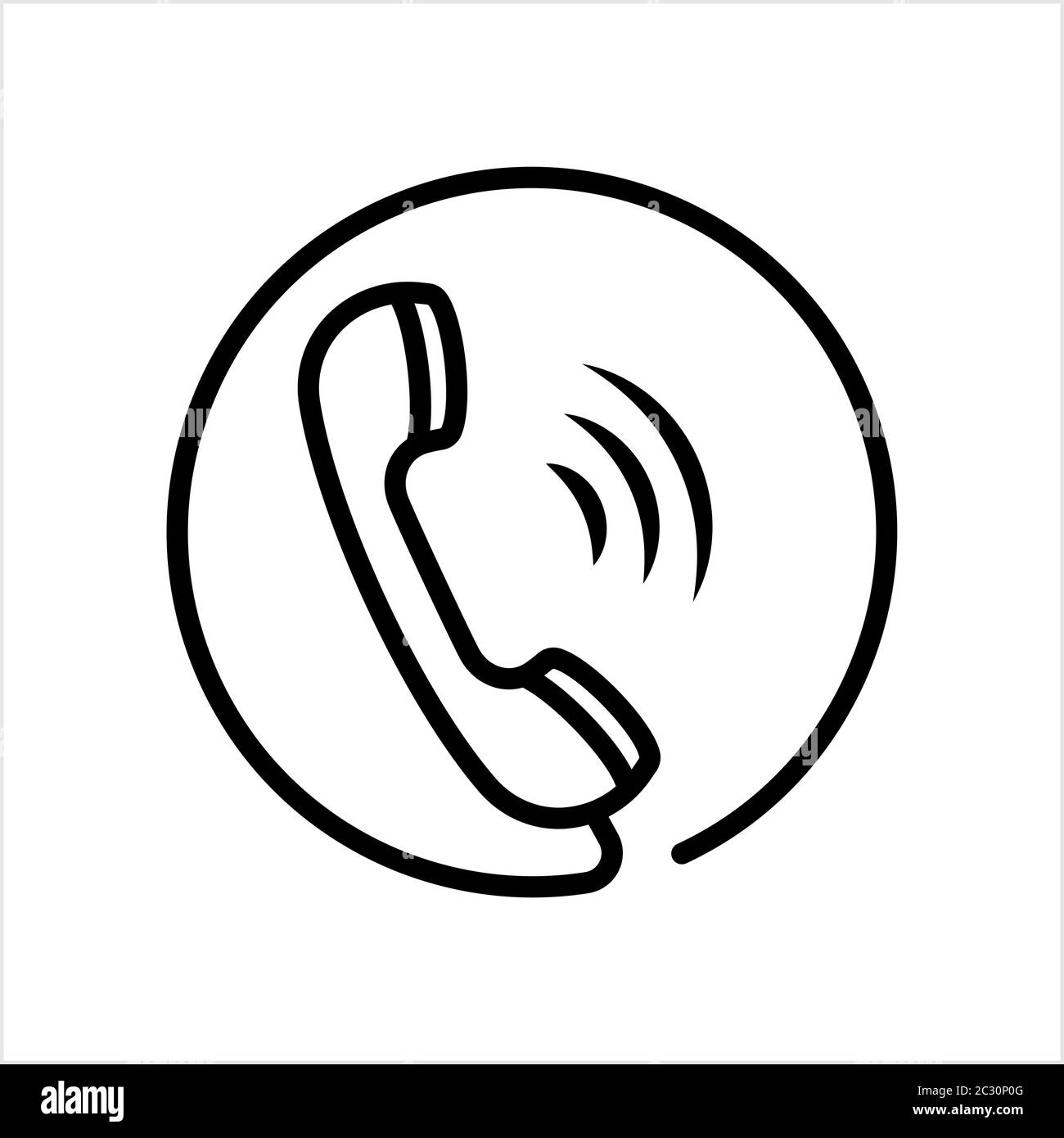 Telephone Receiver Icon Vector Art Illustration Stock Vector Image ...