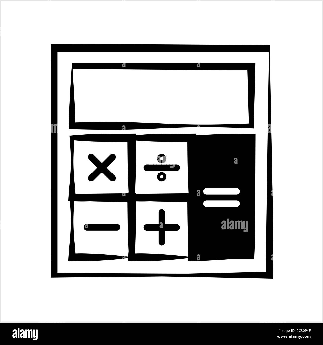 Calculator Icon, Calculator Keypad Sign Vector Art Illustration Stock ...