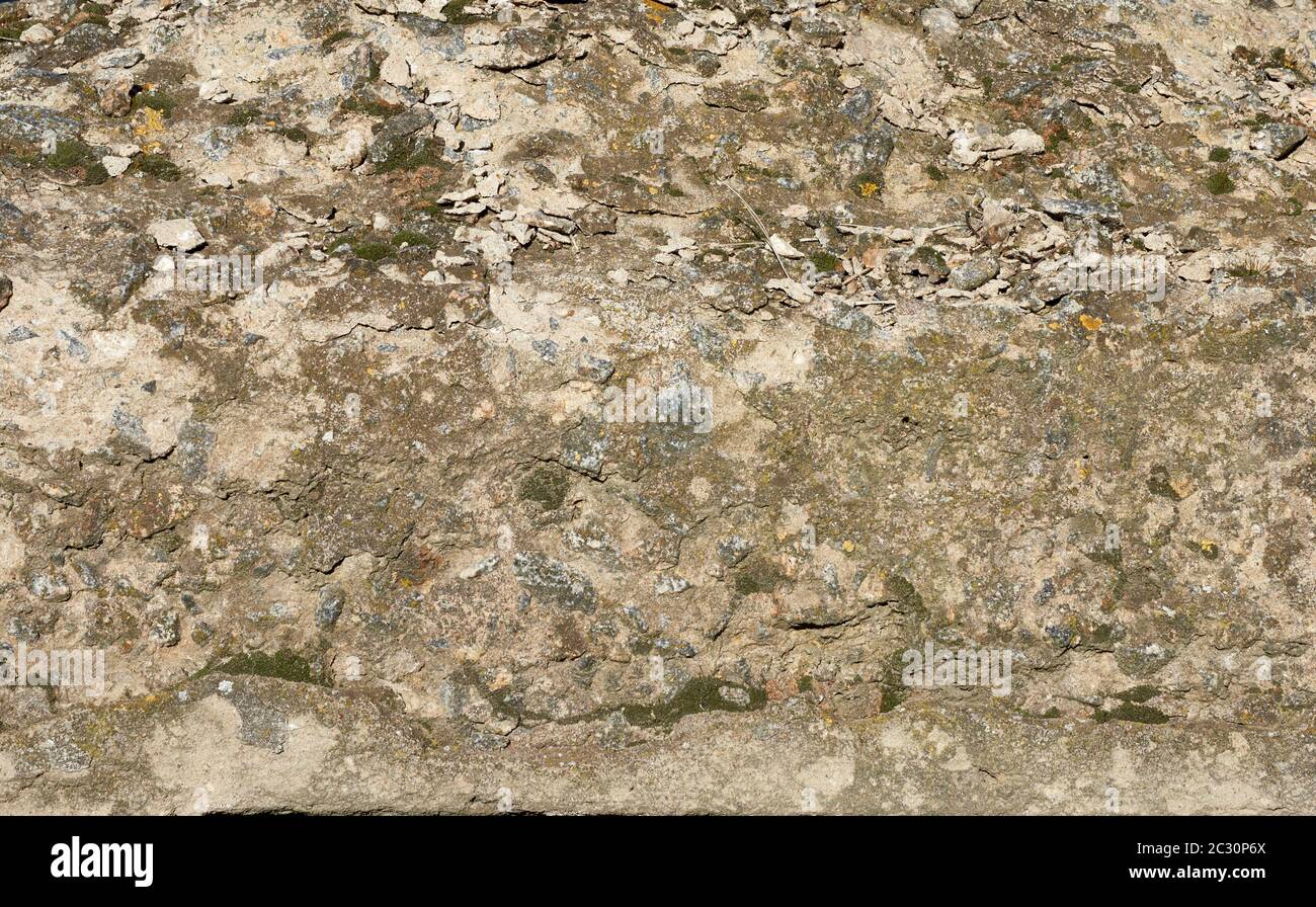 texture of gray cement with cracks and scuffs, full frame, element for ...