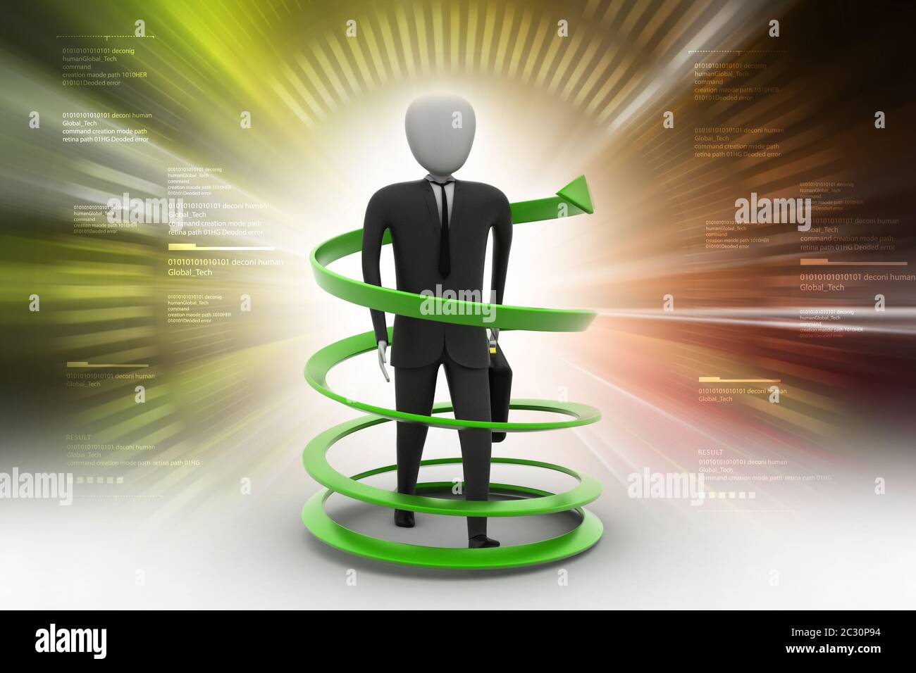 3d man business success concept Stock Photo - Alamy