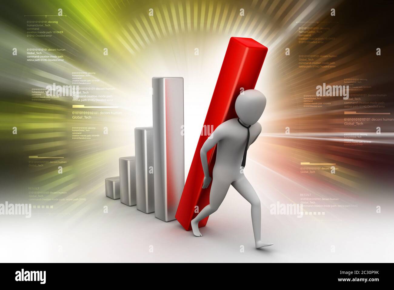 Man percentage graph hi-res stock photography and images - Alamy