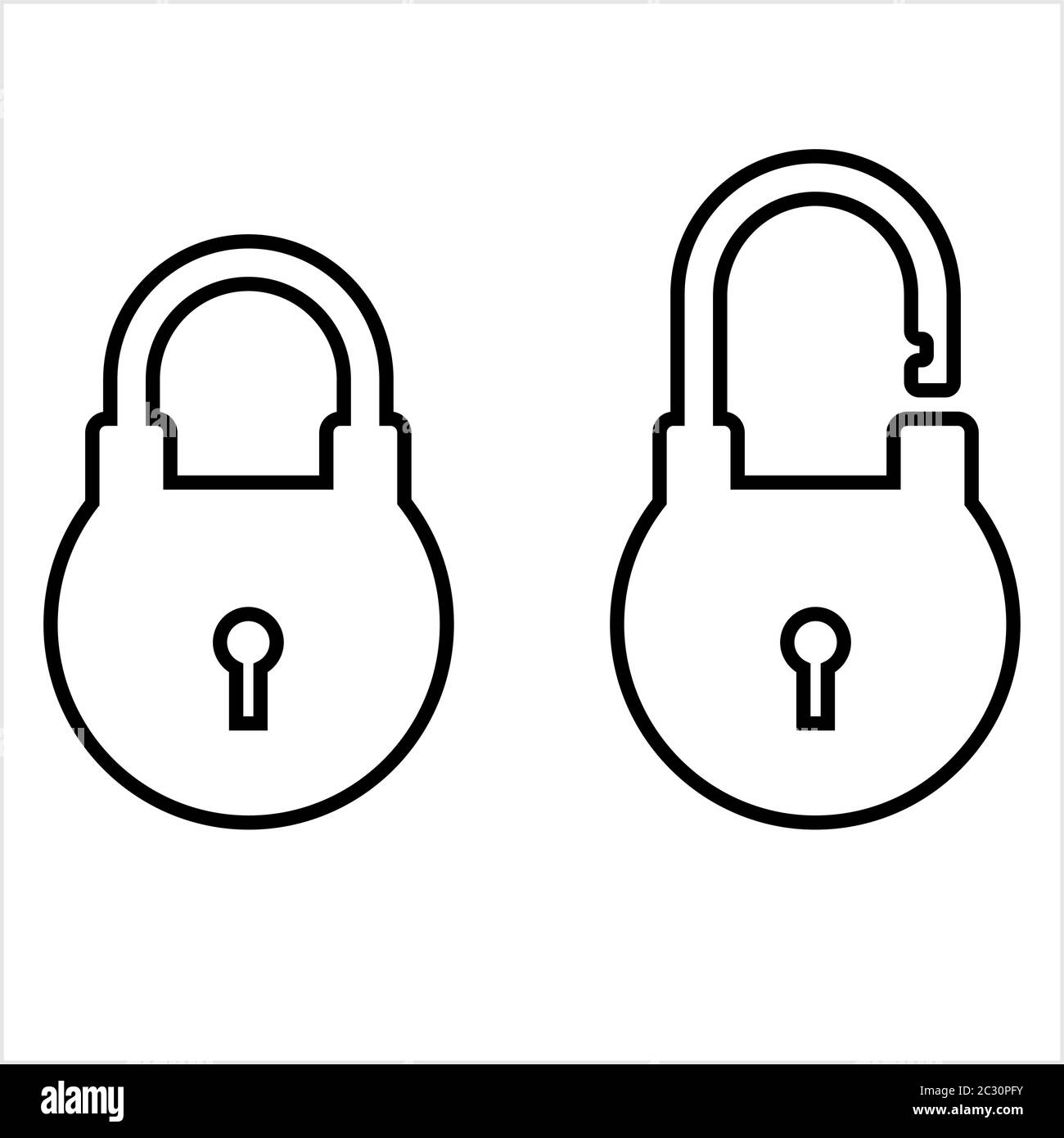 Lock Icon, Security Lock Vector Art Illustration Stock Vector Image ...