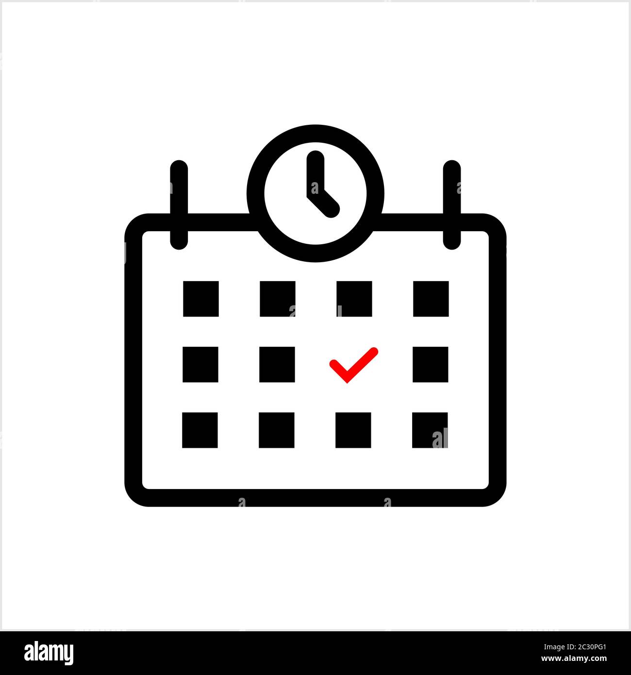 Event Schedule Icon, Planner Vector Art Illustration Stock Vector Image ...