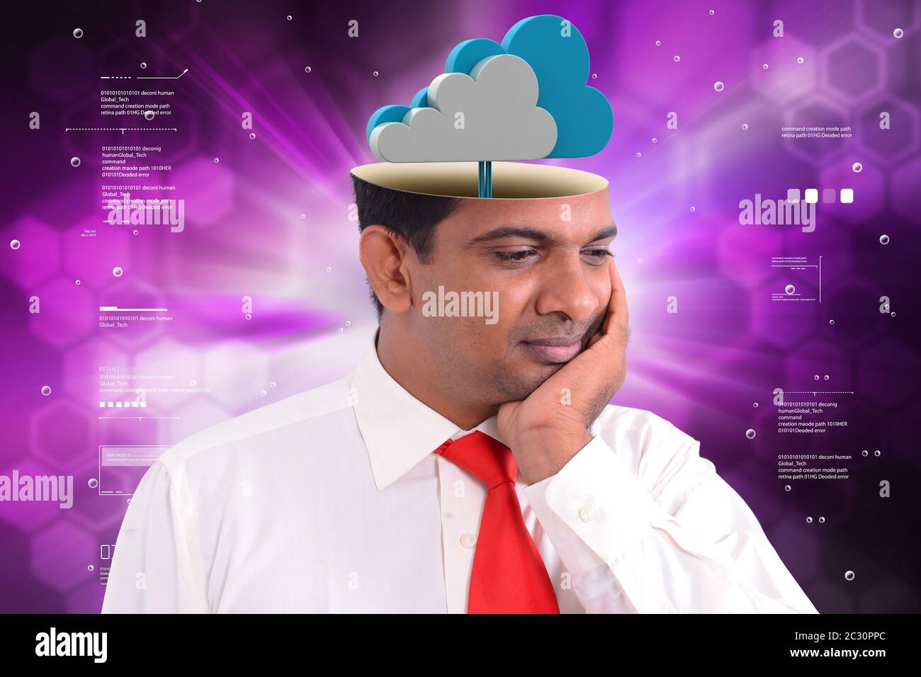 3d man cloud shape hi-res stock photography and images - Alamy