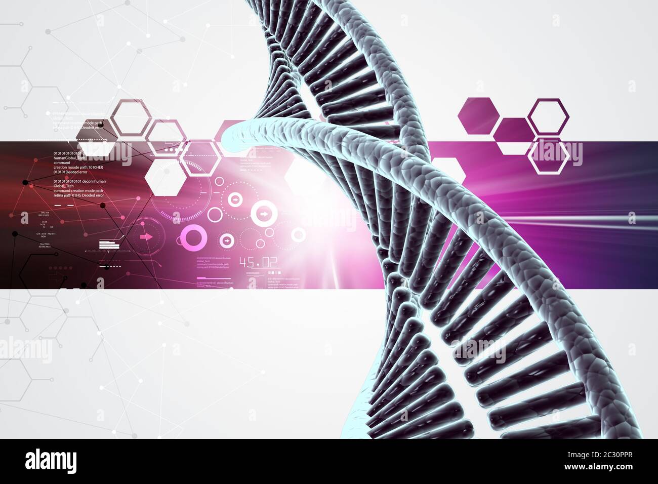 DNA in color background Stock Photo - Alamy