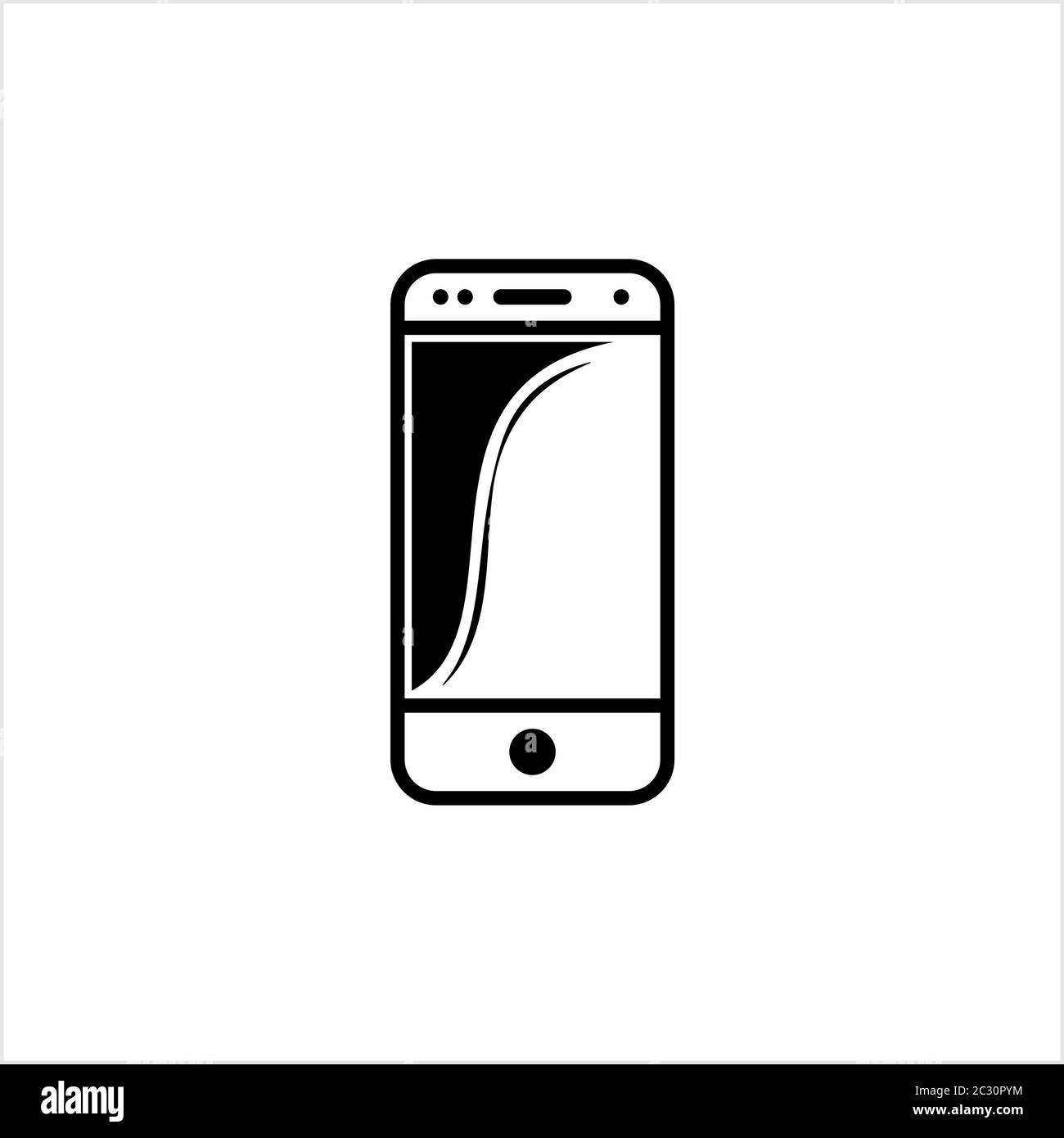 Smart Phone Icon, Smartphone Vector Art Illustration Stock Vector Image ...