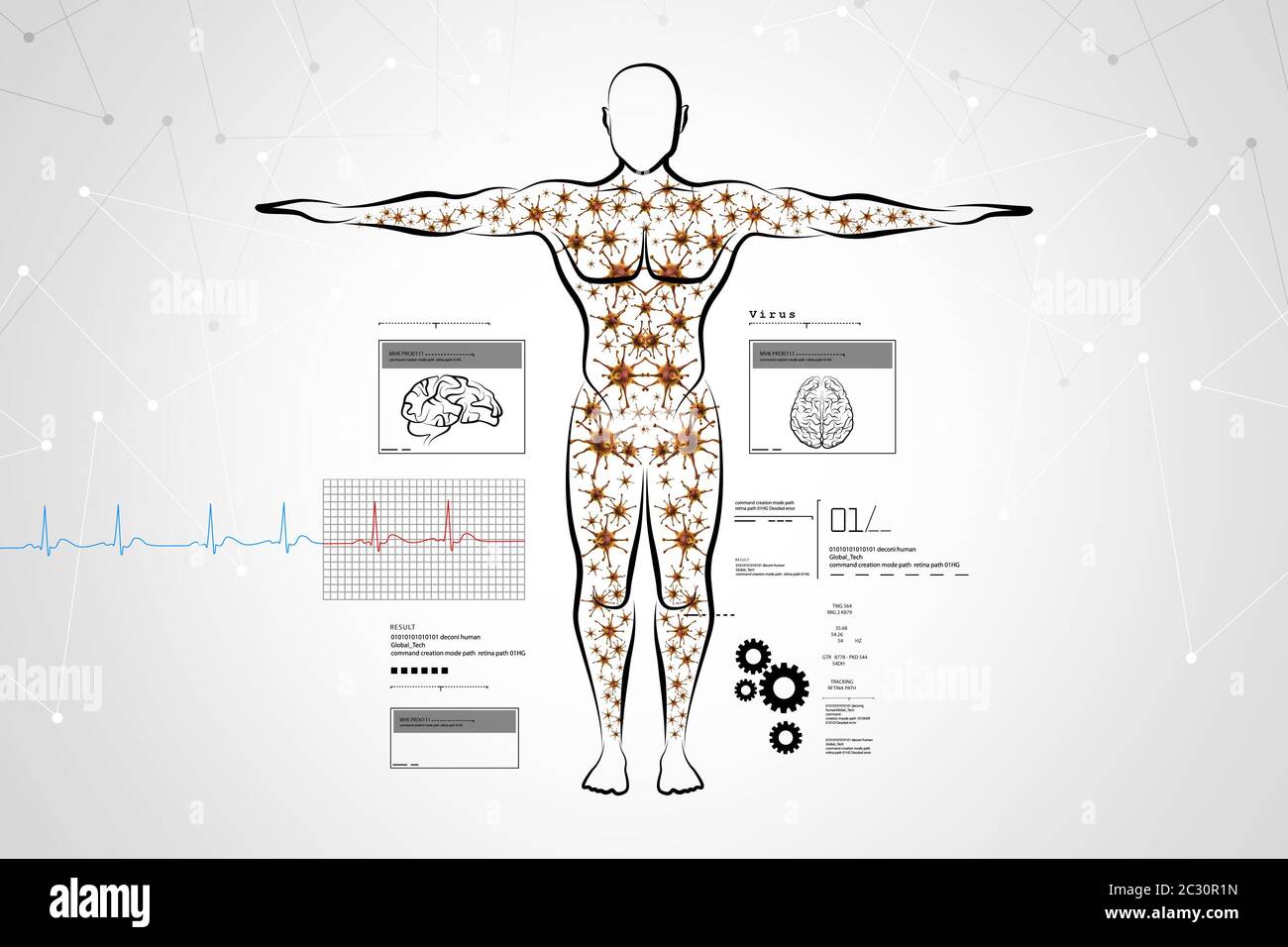 Molecular structure of human body Stock Photo - Alamy