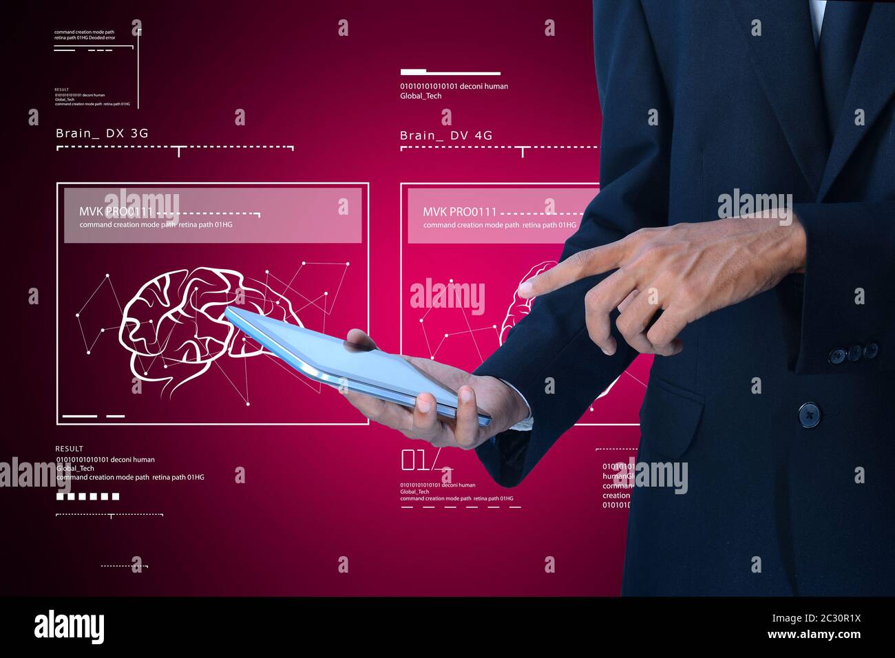 Man research about human brain Stock Photo - Alamy