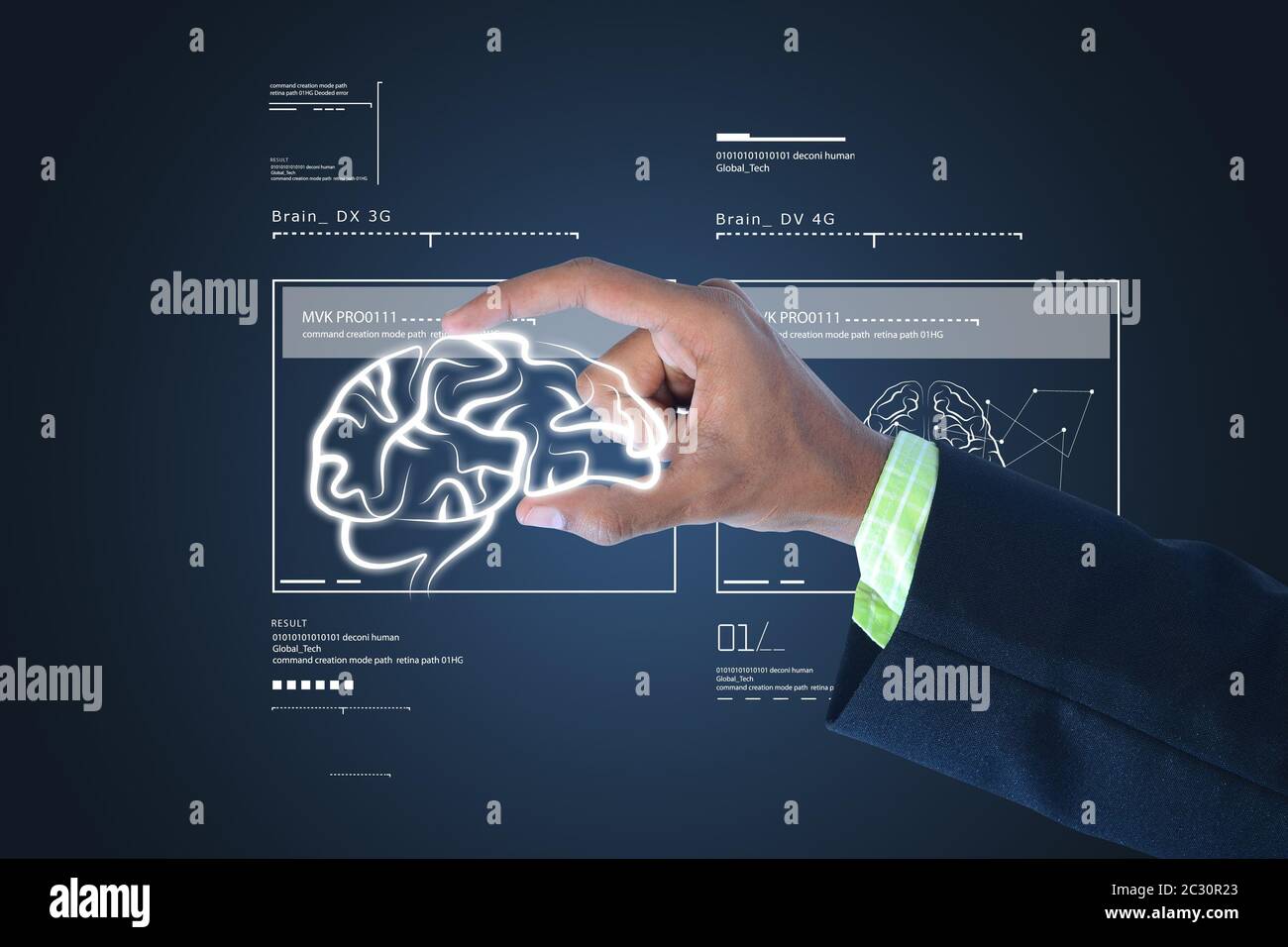 Man research about human brain Stock Photo - Alamy