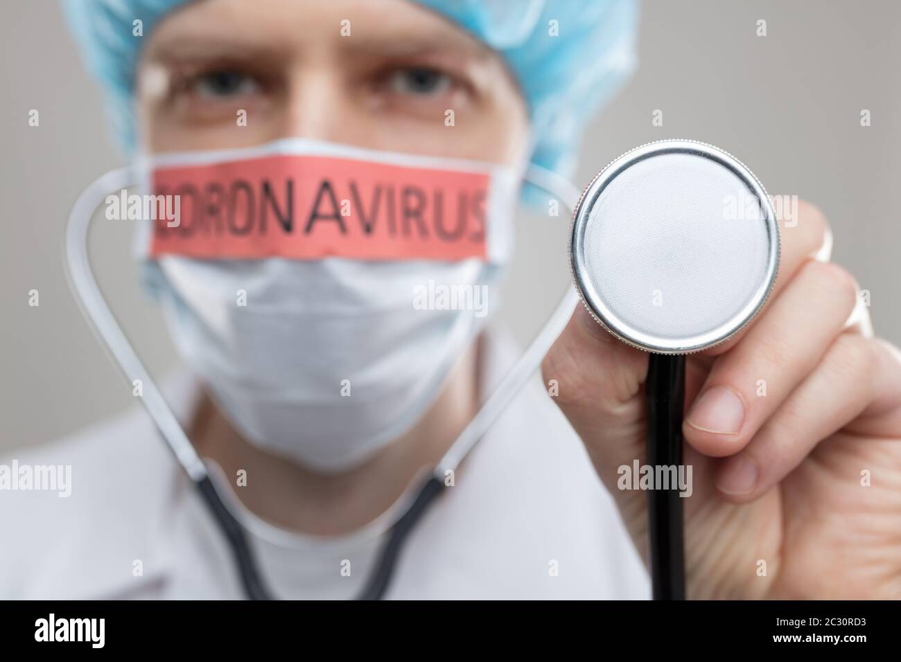 Doctor with a respiratory mask fighting the deadly Coronavirus Covid-19 ...