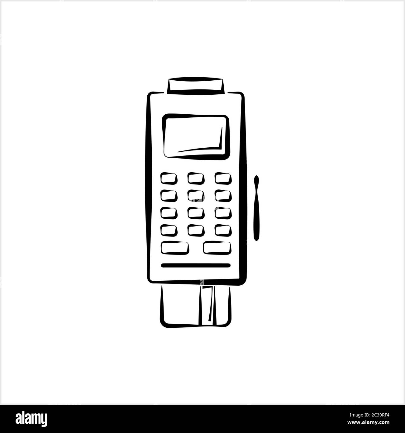 Pos Terminal Icon Vector Art Illustration Stock Vector Image & Art - Alamy