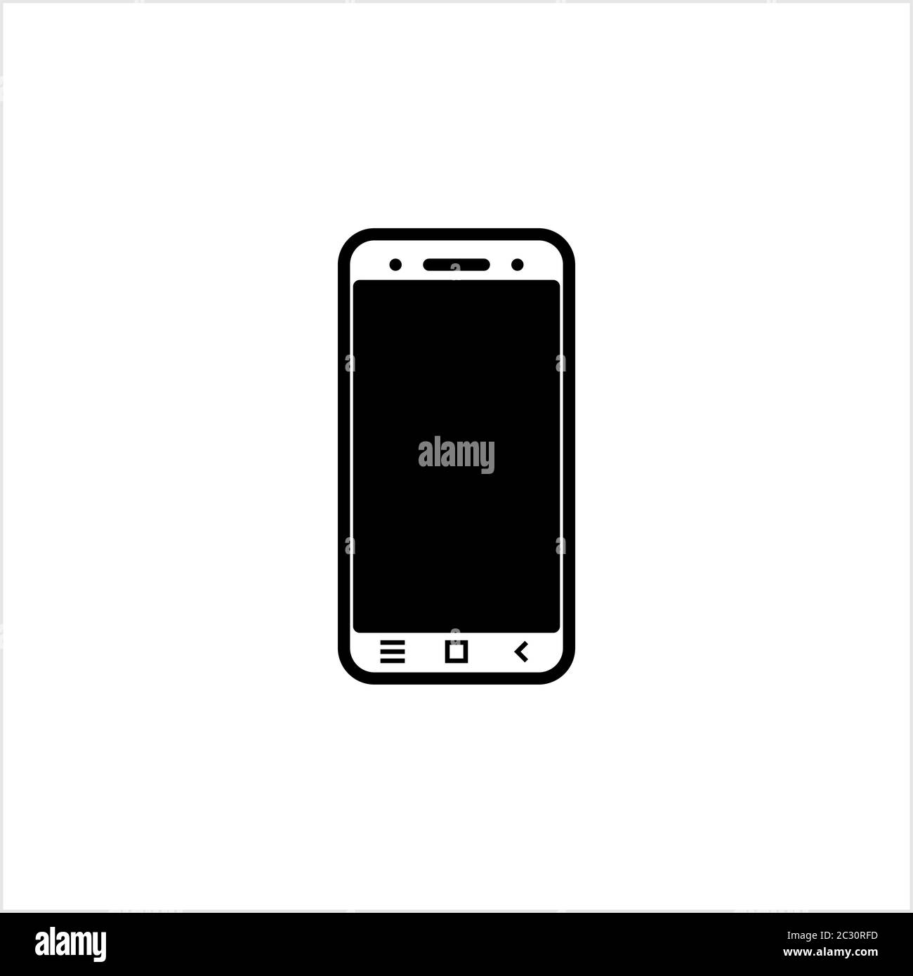 Smart Phone Icon, Smartphone Vector Art Illustration Stock Vector Image ...