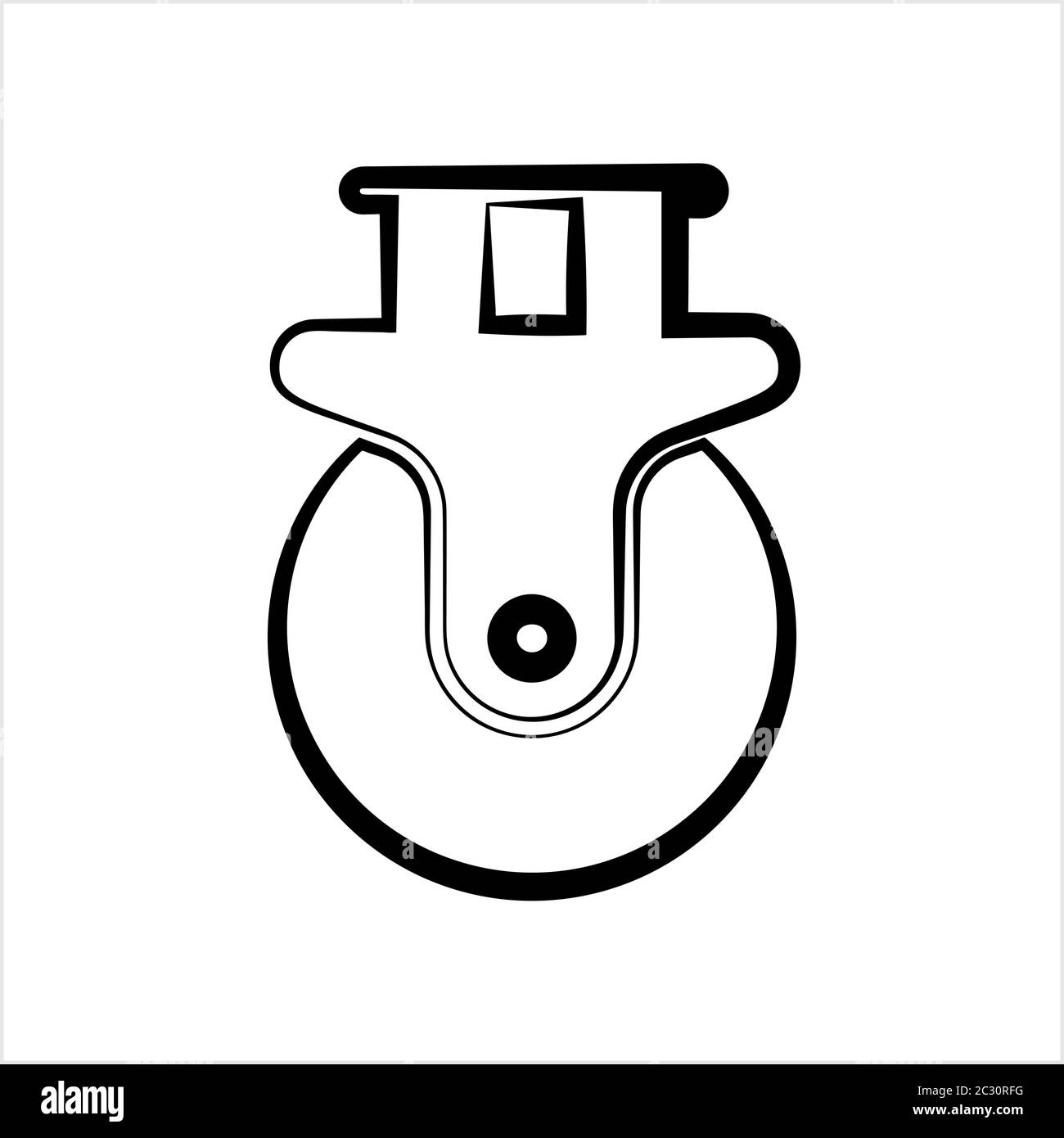 Caster Wheel Icon Vector Art Illustration Stock Vector Image & Art - Alamy