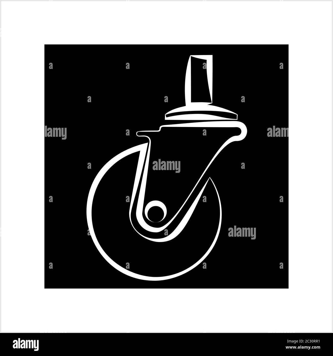 Caster Wheel Icon Vector Art Illustration Stock Vector Image & Art - Alamy