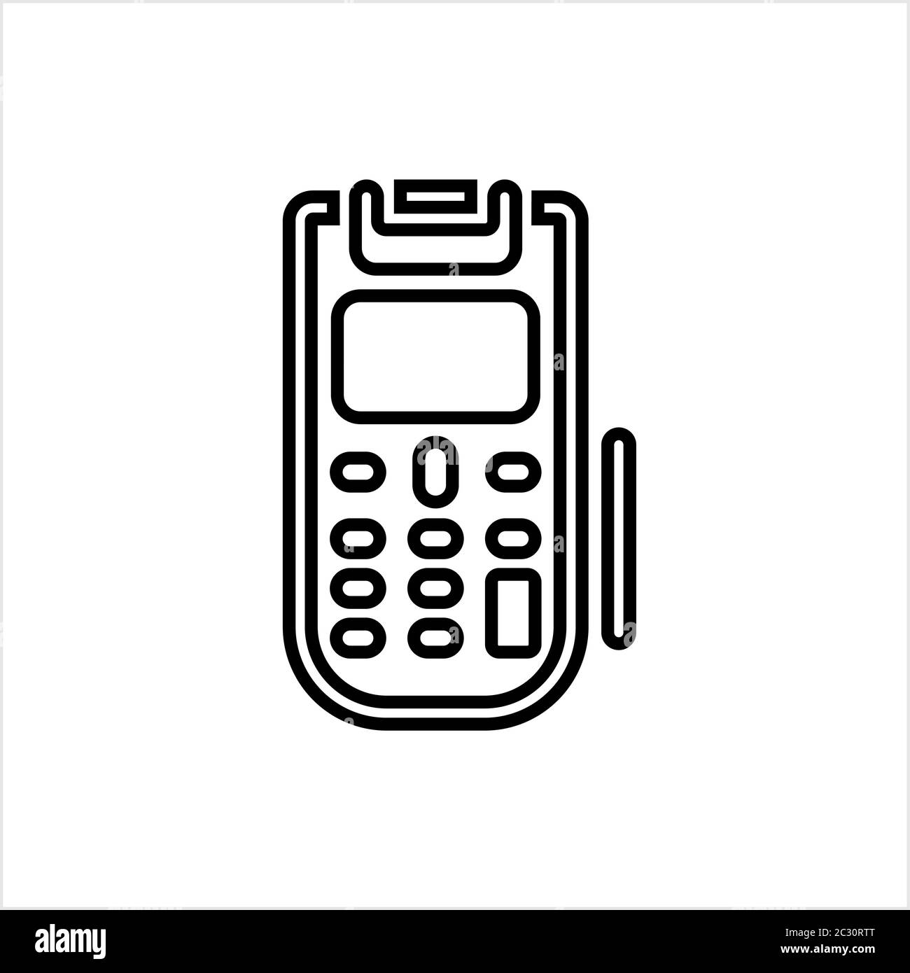 Pos Terminal Icon Vector Art Illustration Stock Vector Image & Art - Alamy