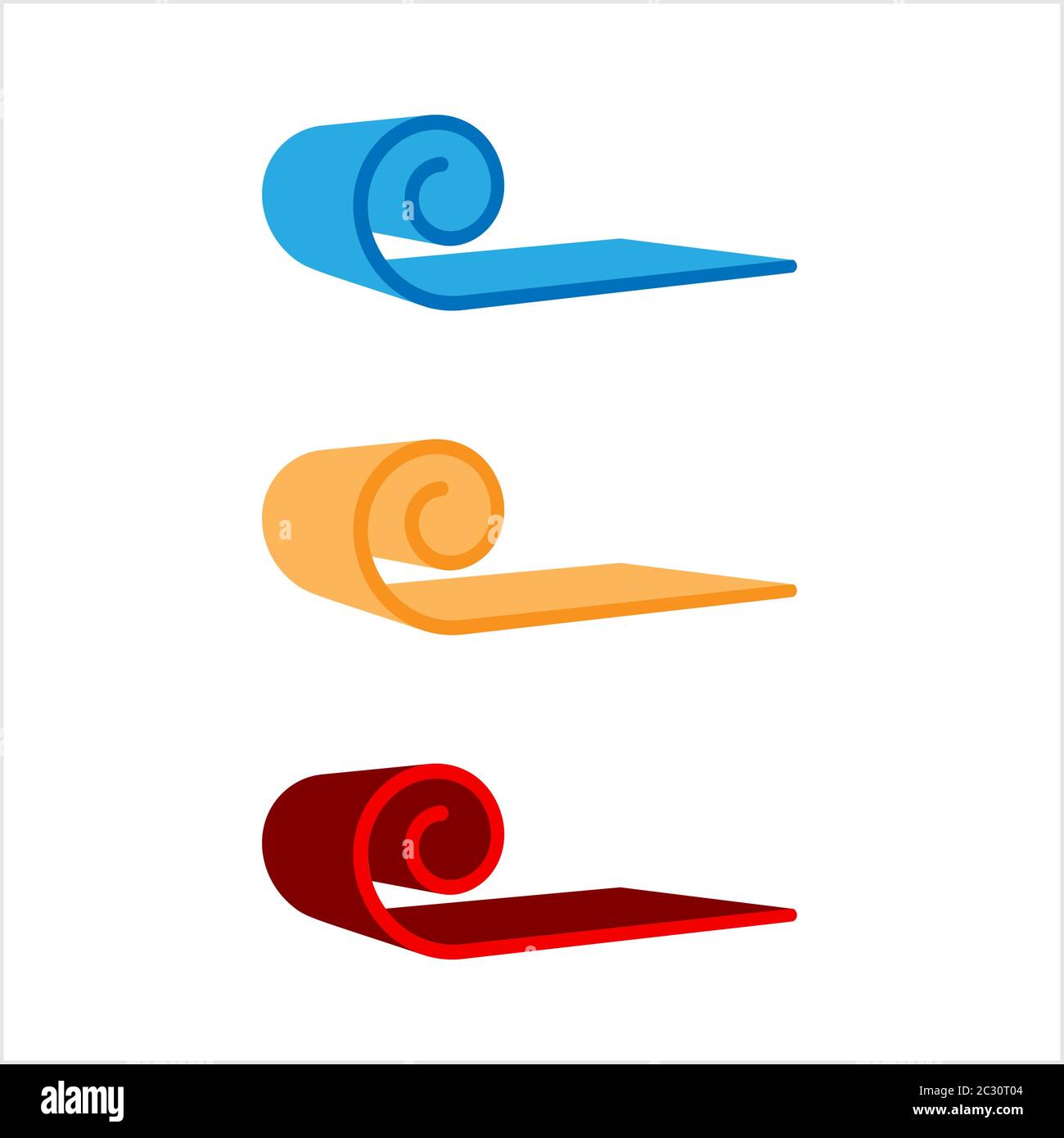 Roll Icon, Mat, Rug, Carpet Or Paper Roll Icon Of Anything, Vector Art ...