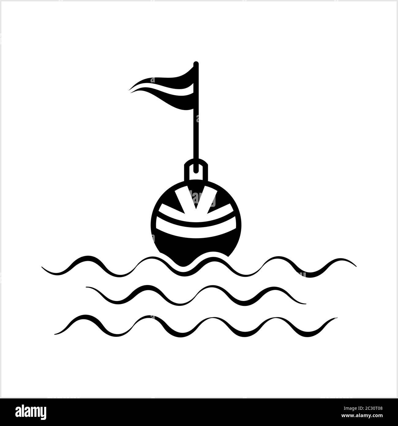 Buoy Icon, Float Buoy Icon Vector Art Illustration Stock Vector Image ...