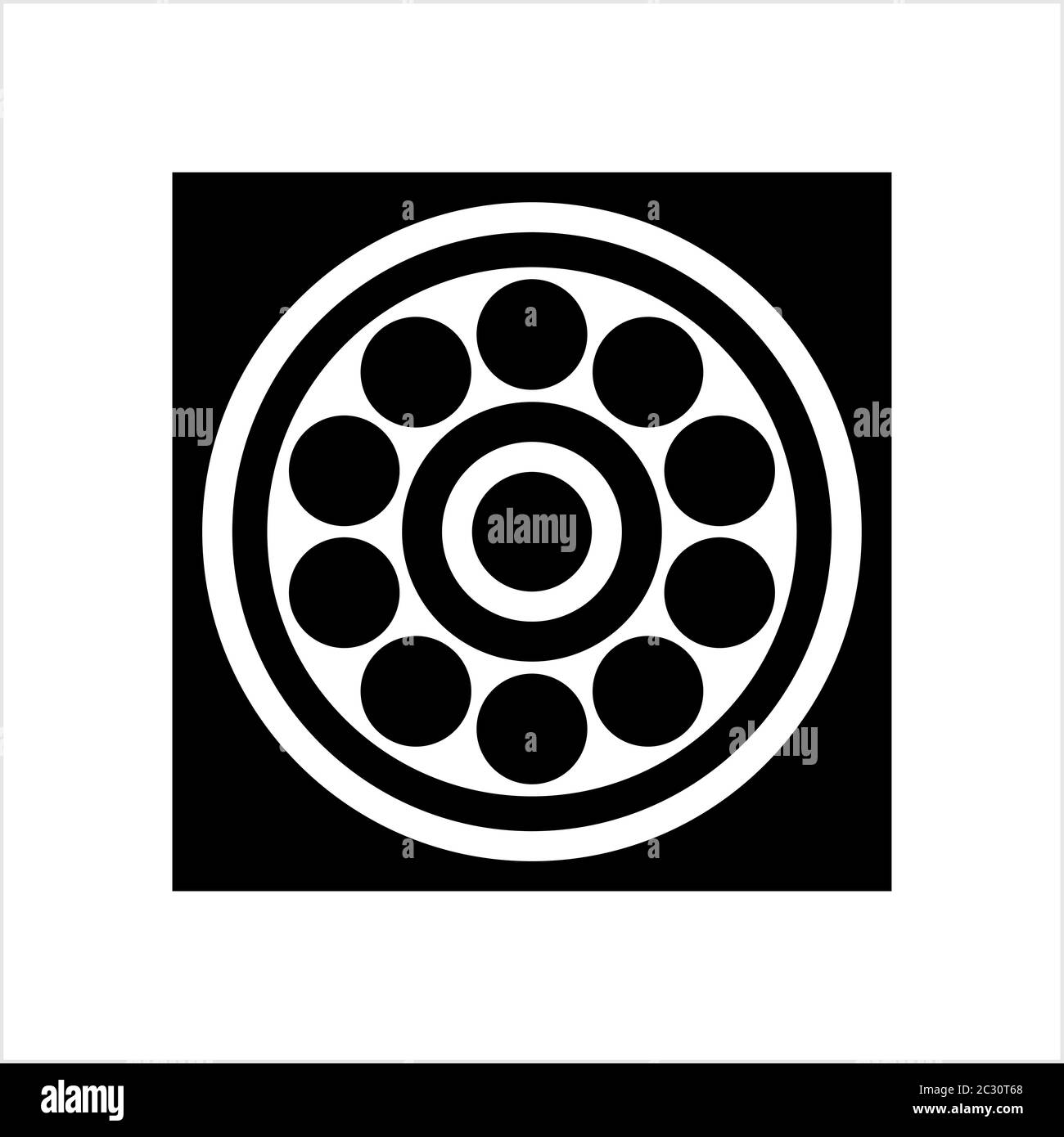 Bearing Icon, Ball Bearing Icon Vector Art Illustration Stock Vector ...